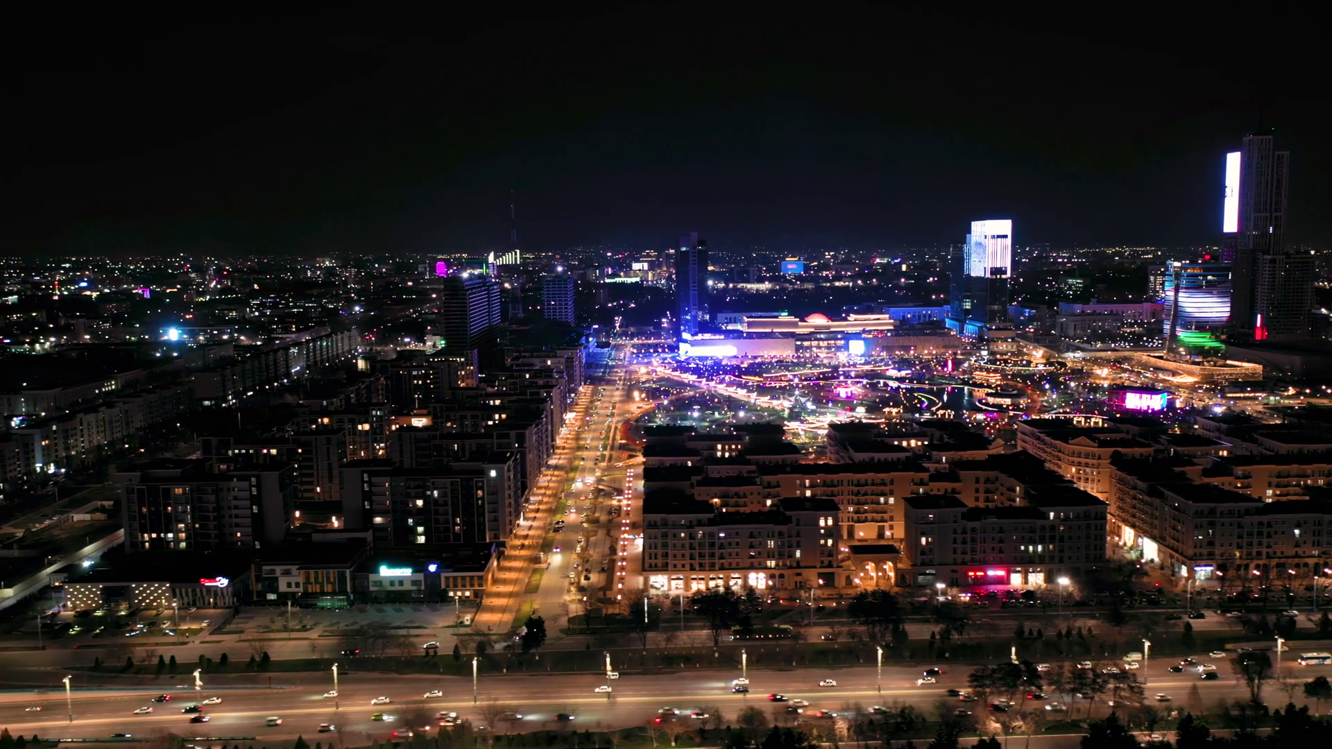 Aerial View Of Tashkent City Skyscrapers At Stock Footage SBV-351929939 ...