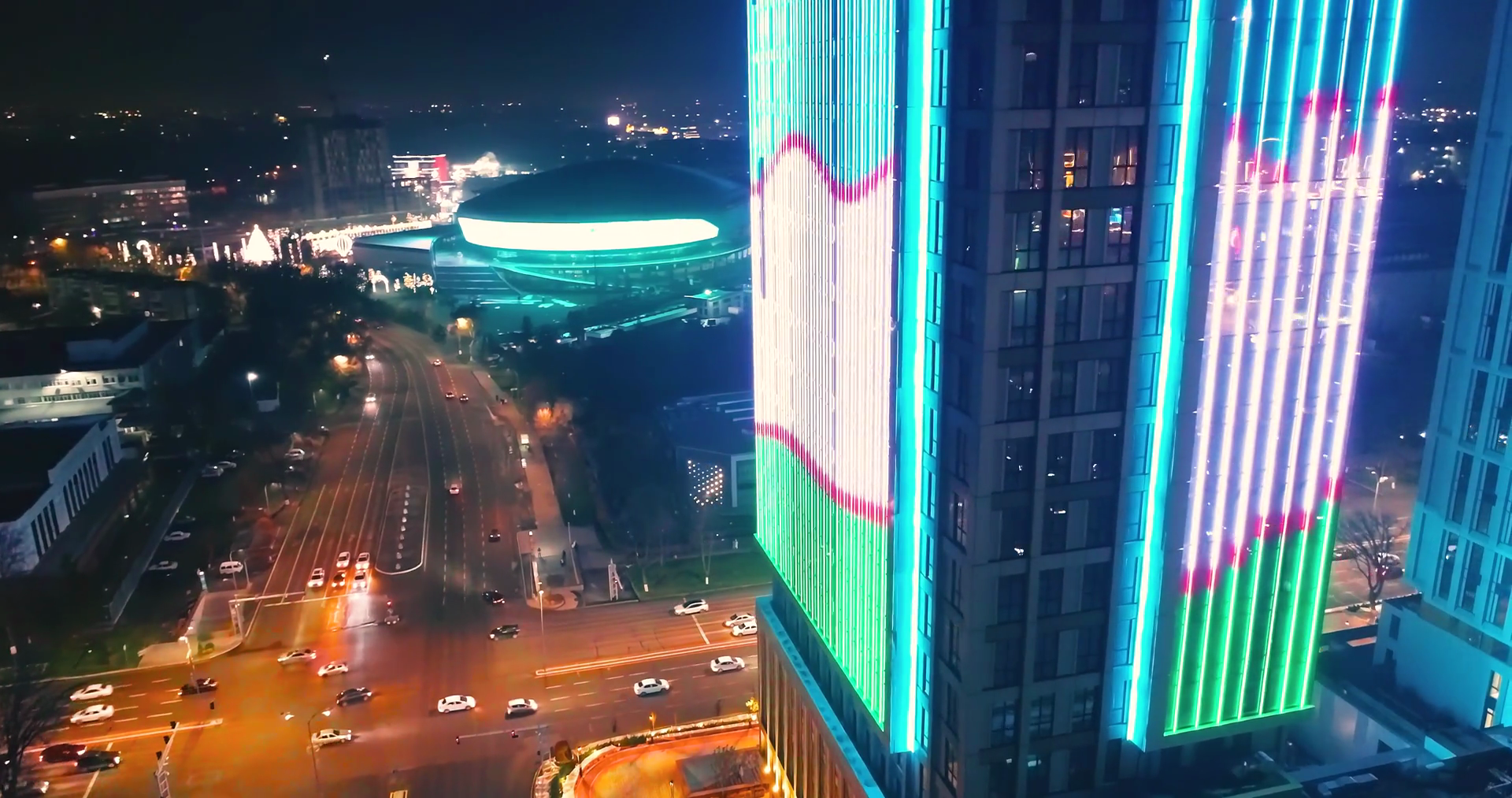 Tashkent City Skyscrapers With Waving Stock Footage SBV-351929862 ...