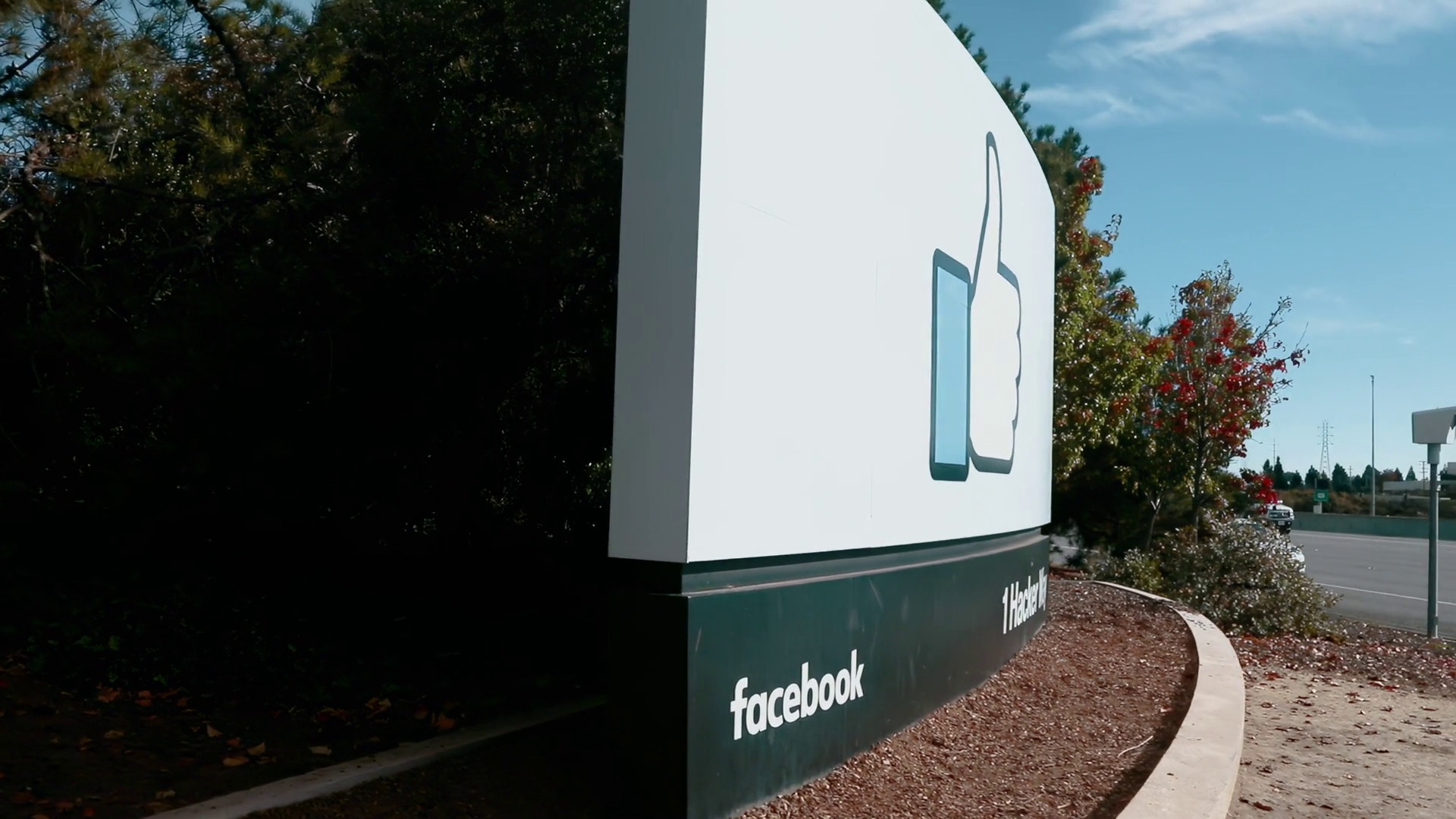 Facebook Thumbs Up Like Sign At Headquarters Stock Footage SBV ...