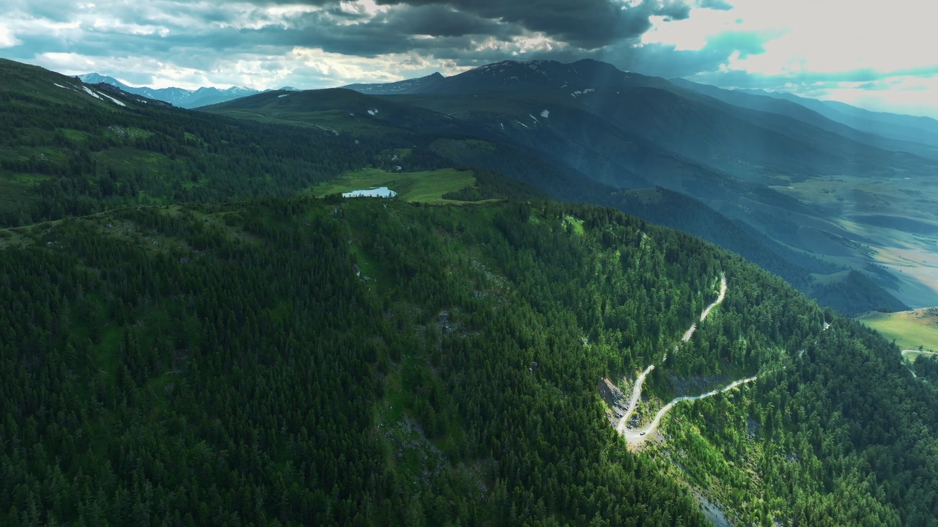Aerial View Of Scenic Mountain Landscape Stock Footage SBV-351913037 ...
