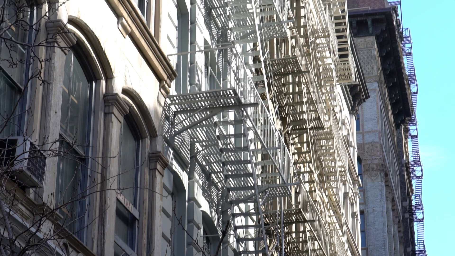 New York City Ladders Balconies Stock Footage SBV-351924319 - Storyblocks
