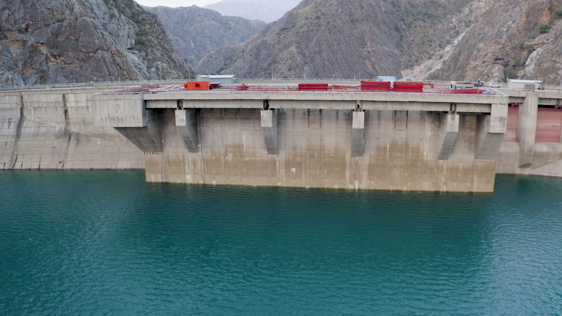 Toktogul Hydroelectric Dam Aerial Stock Footage SBV-351921596 - Storyblocks