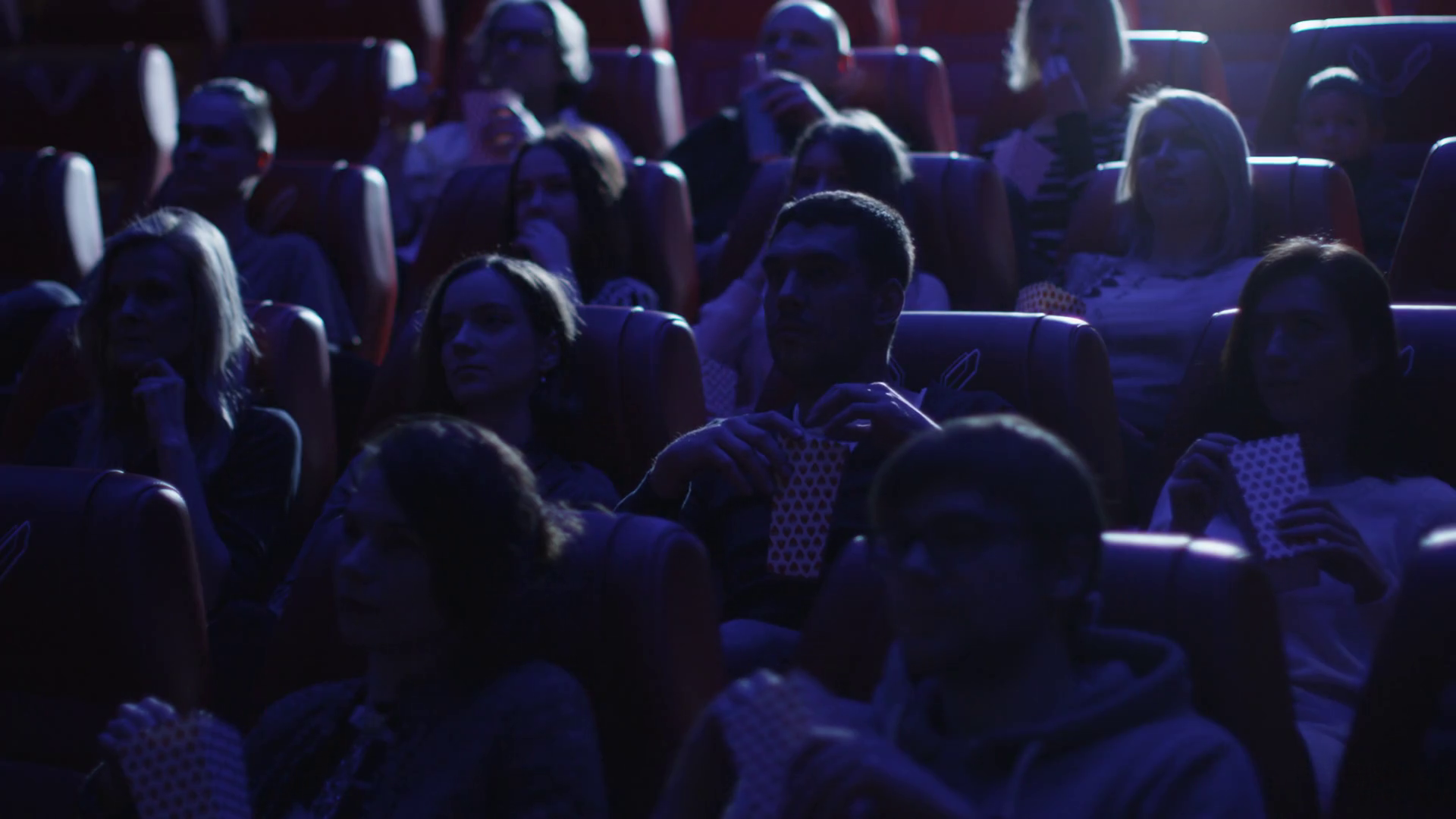 Group Of People Are Scared Watching Horror Stock Footage SBV-352116193 ...