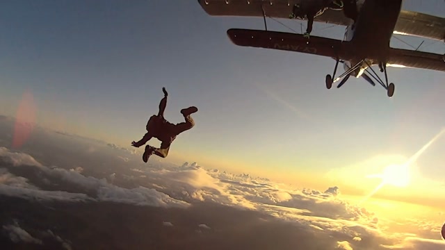 Parachute Jumping From Plane Stock Footage: Royalty-Free Video Clips ...