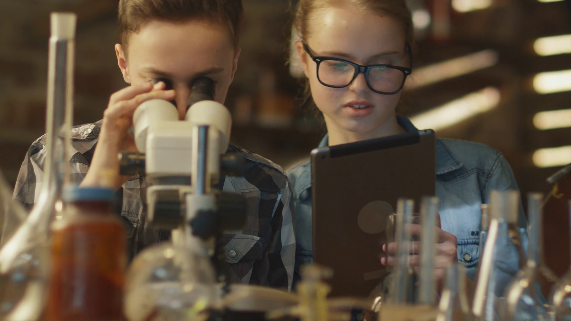 Young Boy Is Making Chemistry Experiments Stock Footage SBV-352146229 ...