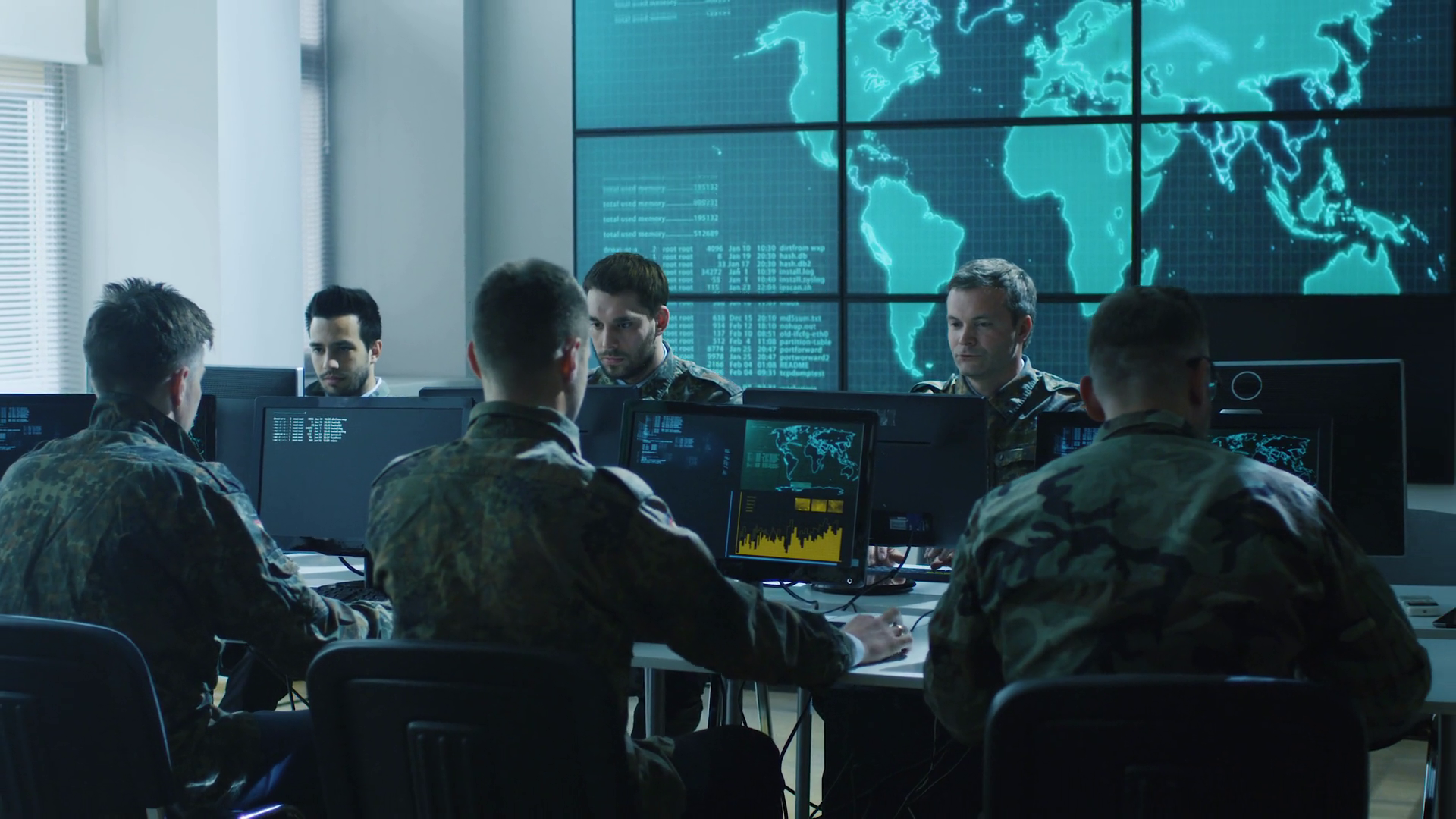 Group Of Military Professionals On Briefing Stock Footage SBV-352150934 ...