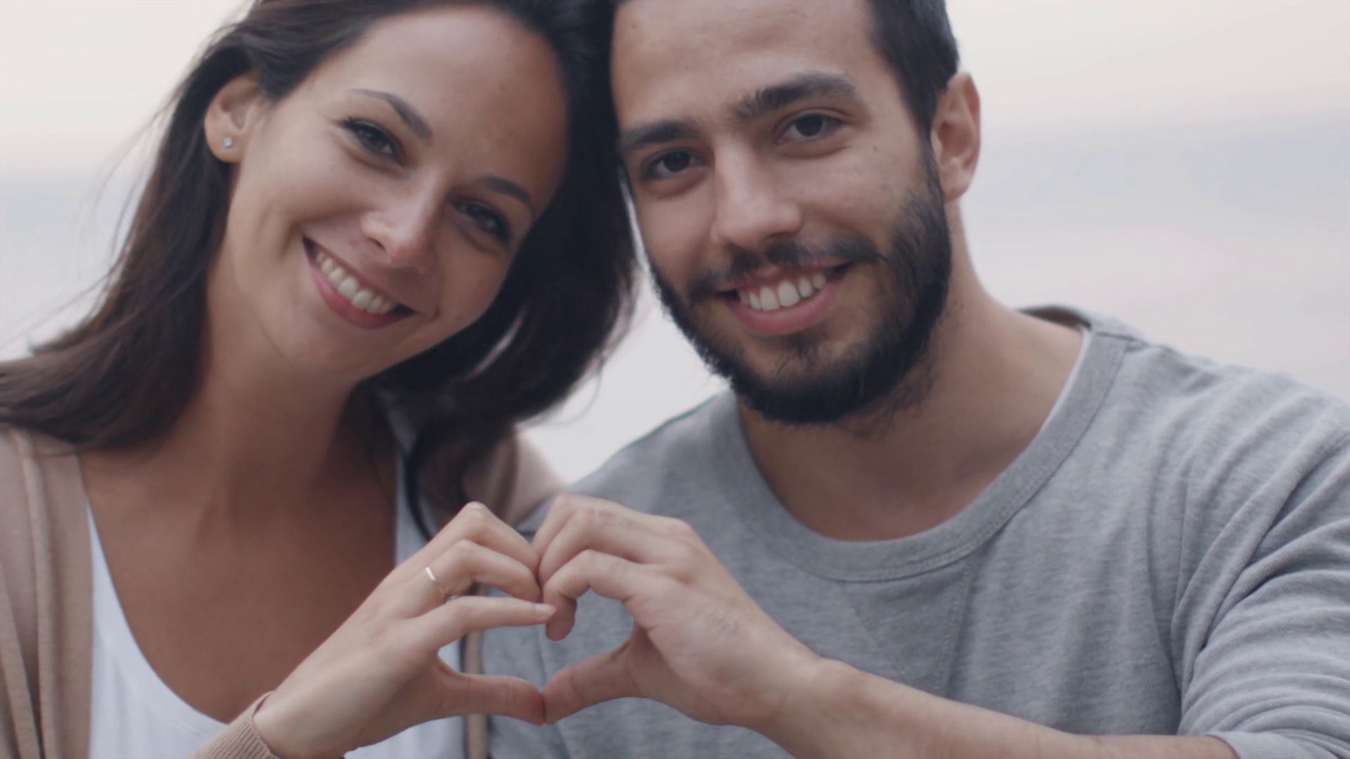 Happy Smiling Attractive Couple Forming Stock Footage SBV-352151832 ...