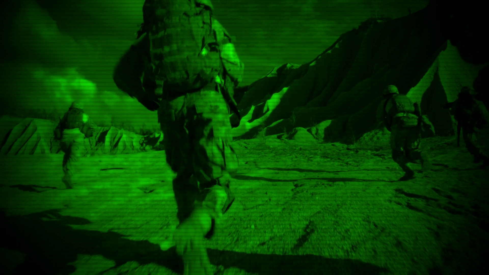 Looking Through Night Vision Glasses Group Stock Footage SBV-352153871 ...