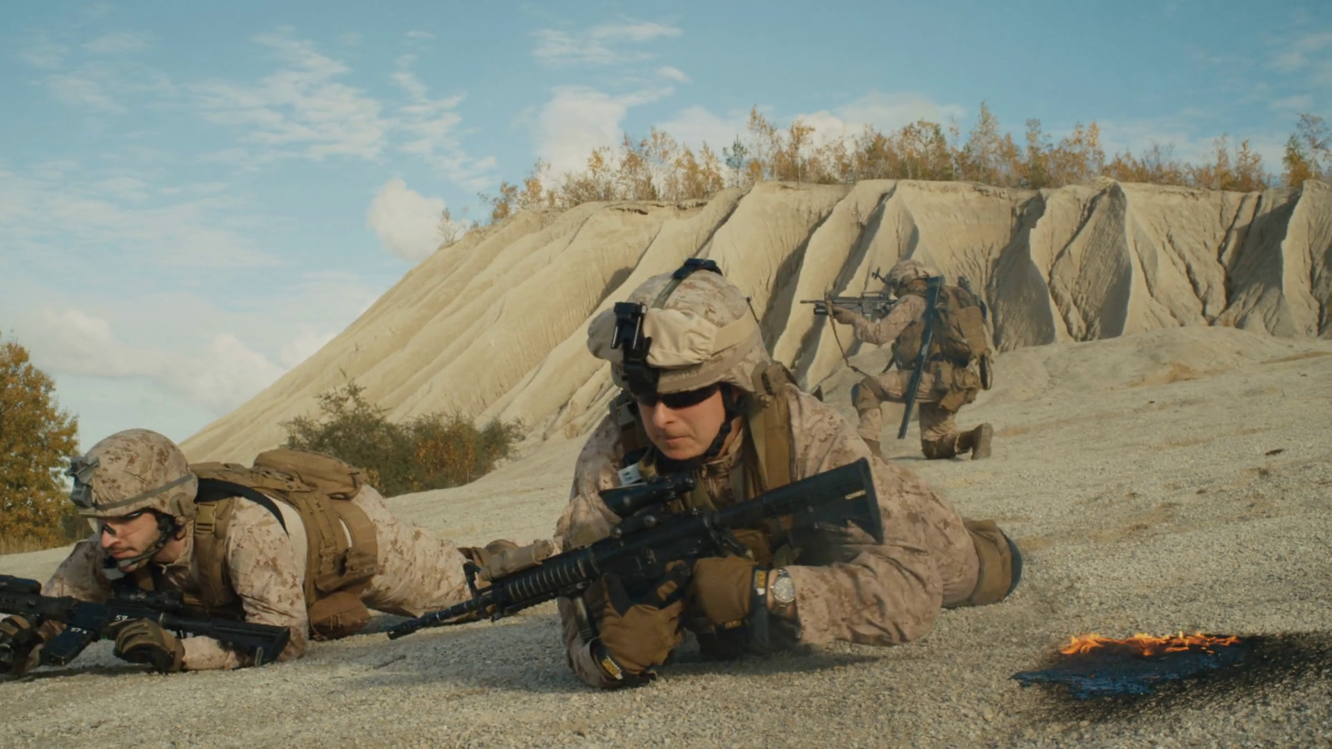 Squad Of Fully Equipped Armed Soldiers Stock Footage SBV-352153908 ...