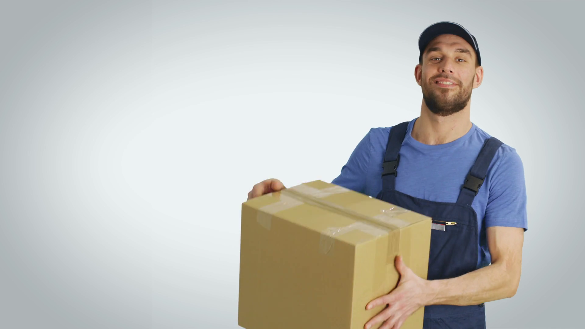 Mid Shot Of Handsome Loader Holding Stock Footage SBV-352235440 ...