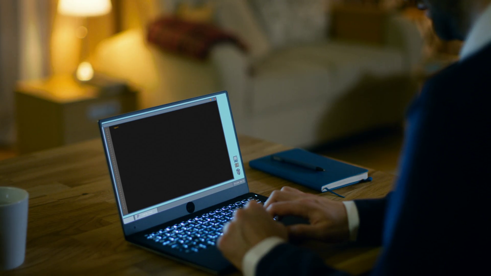Over Shoulder Shot Of Man Programming On Stock Footage SBV-352239879 ...