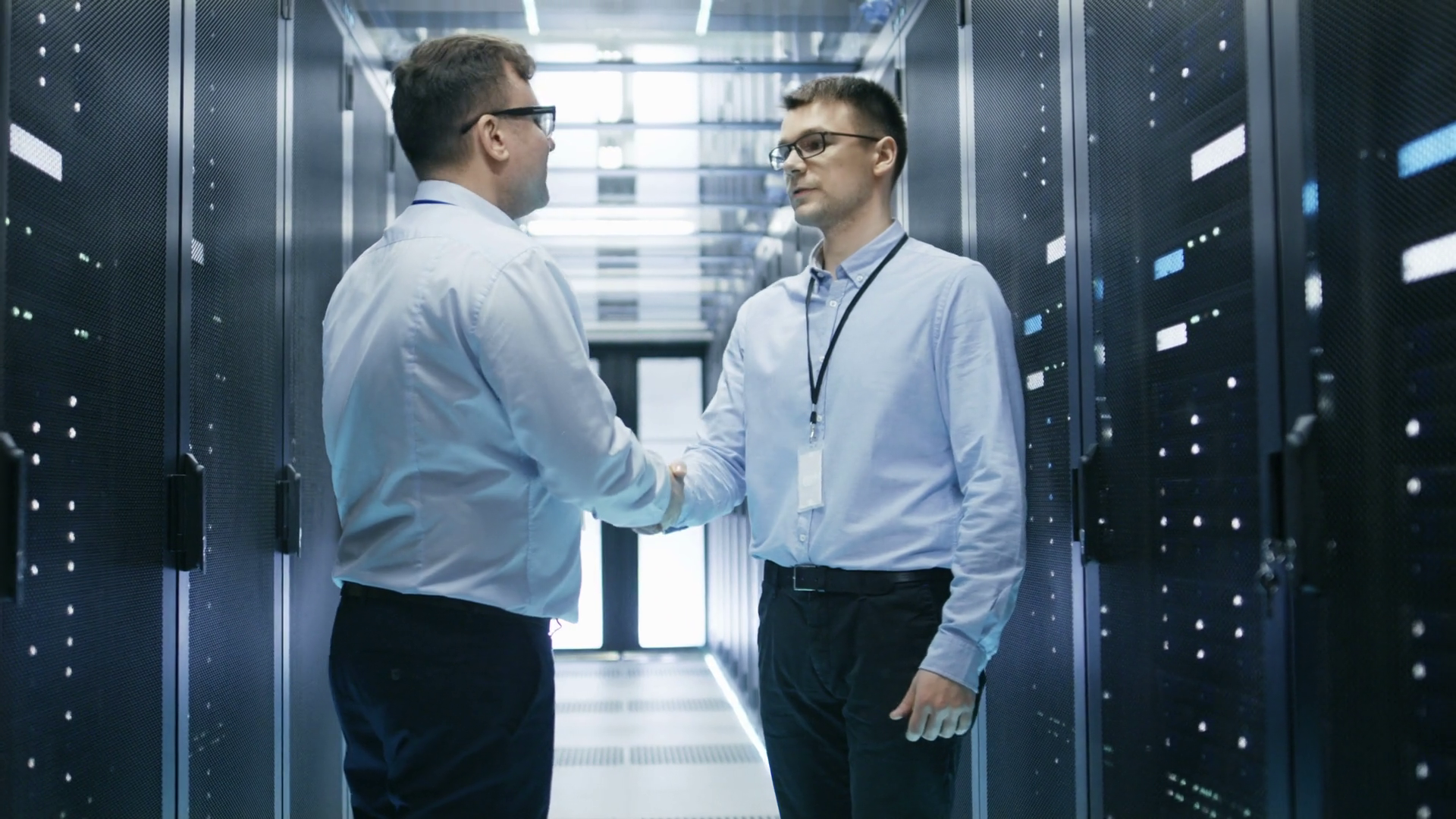 Two Corporate Workers Shake Hands In Stock Footage SBV-352250371 ...