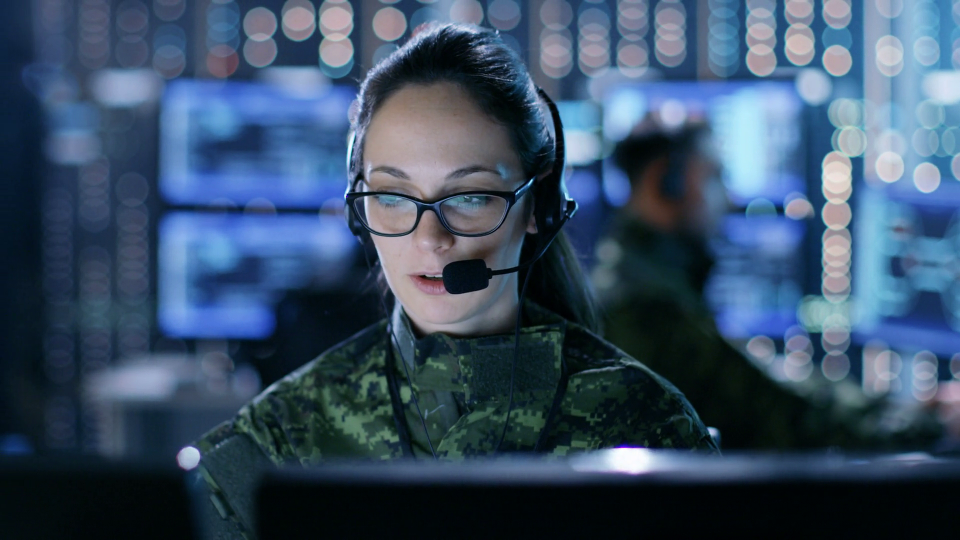 Female Military Technical Support Stock Footage SBV-352250559 - Storyblocks