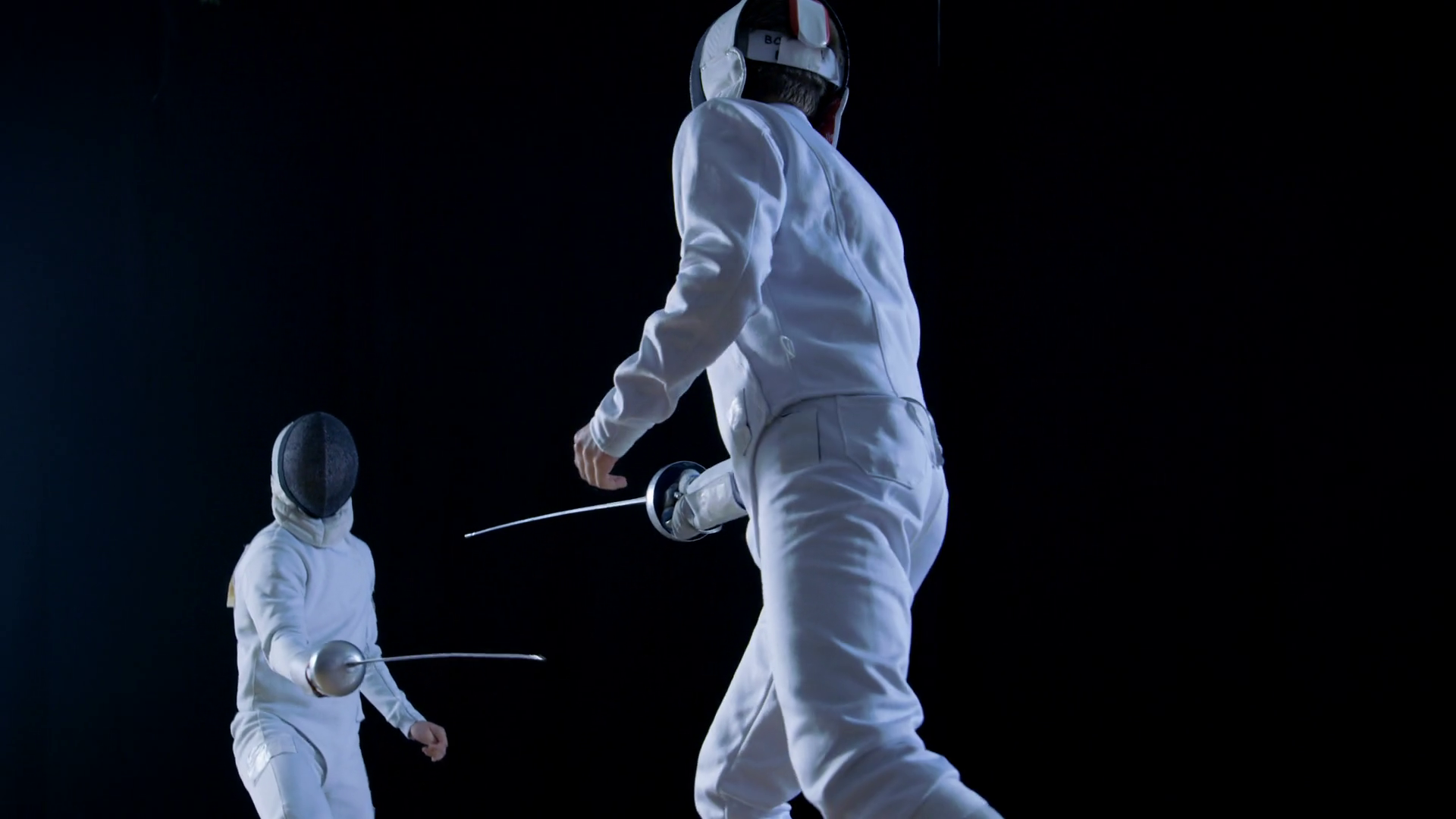 Two Professional Fully Equipped Fencers Stock Footage SBV-352287277 ...