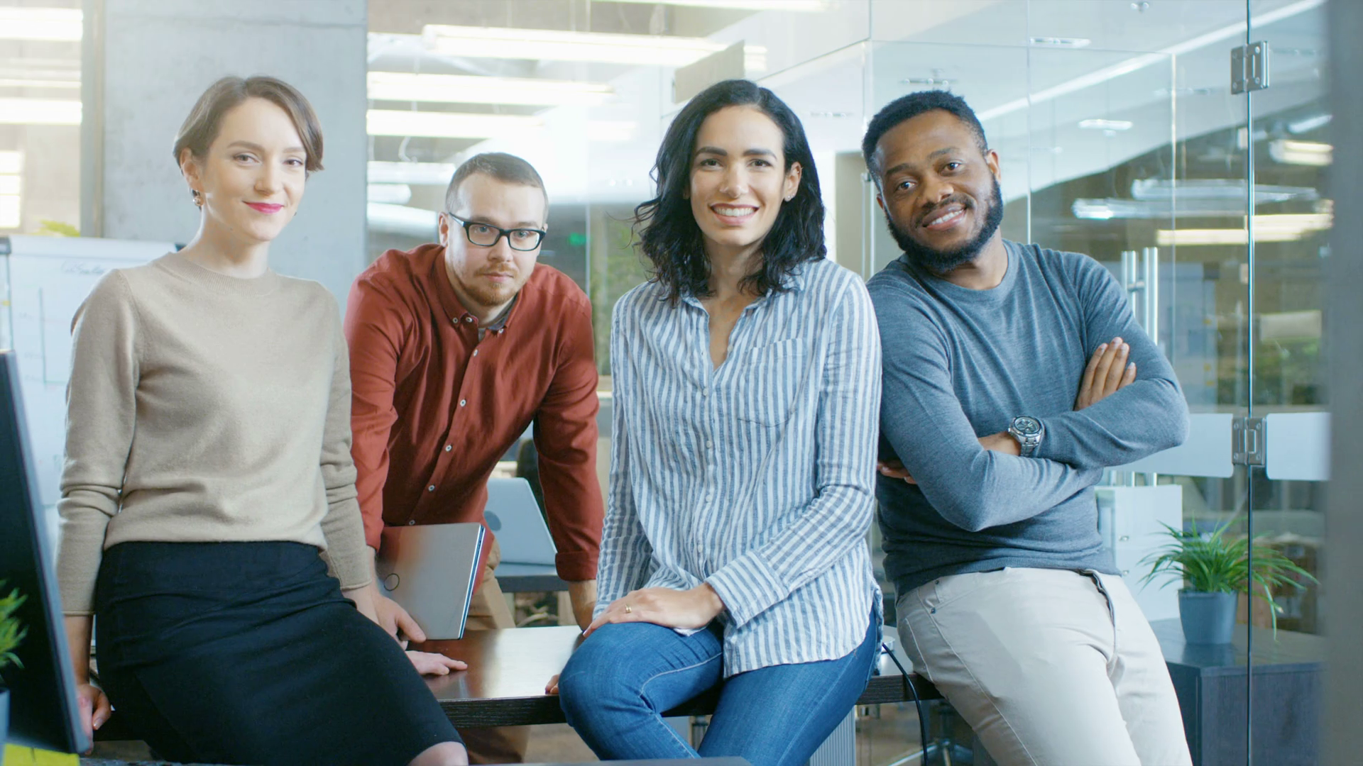 Portrait Shot Of Diverse Group Of Talented Stock Footage SBV-352946501 ...