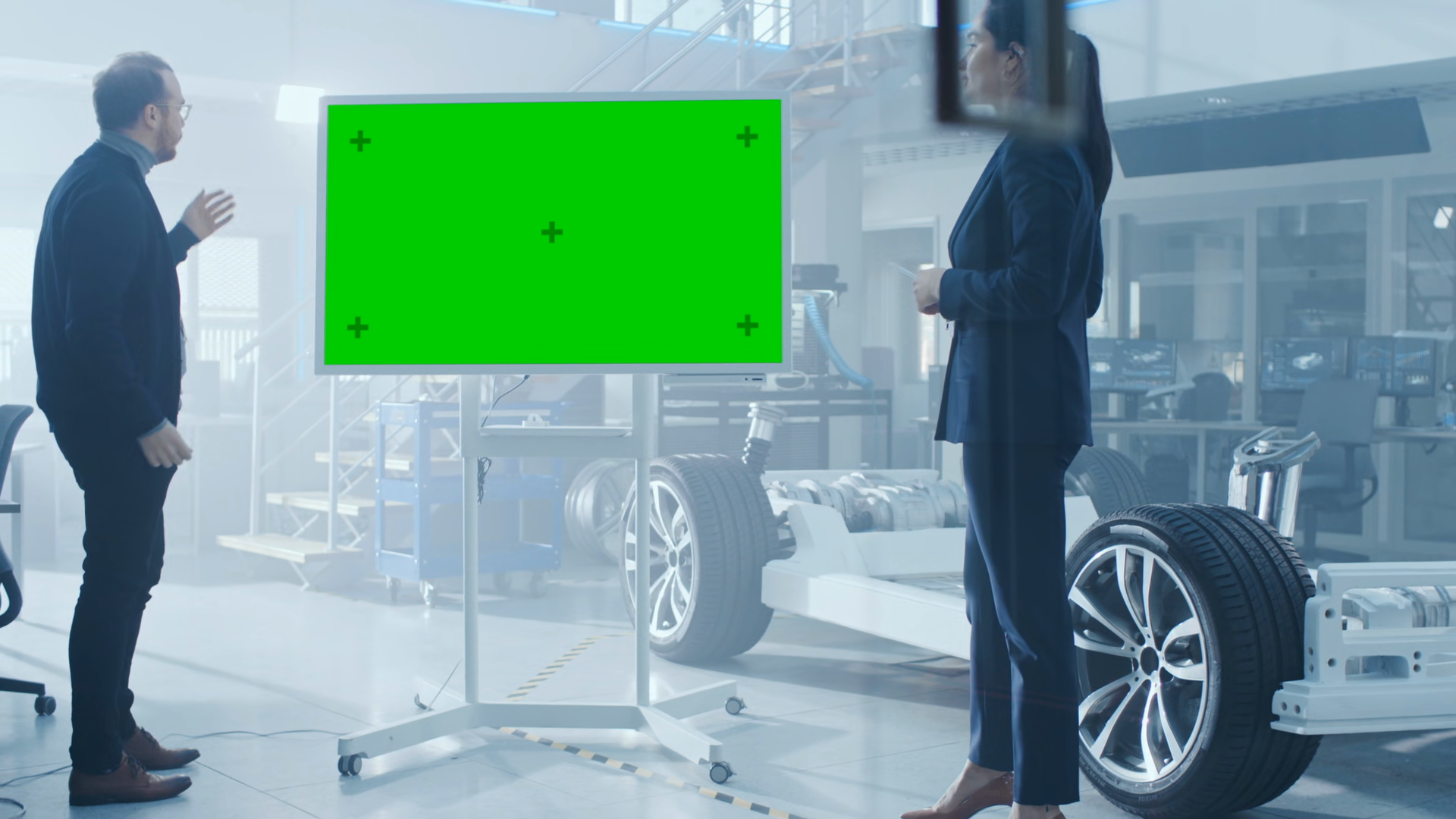 Male Female Design Engineers Are Discussing Stock Footage SBV-353829032 ...