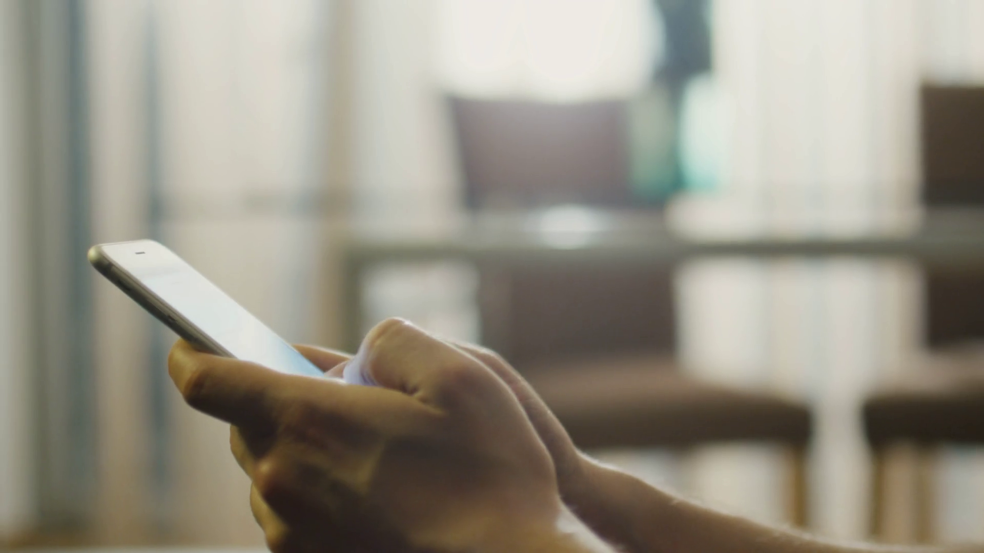 Using Mobile Phone At Morning In Home Shot Stock Footage SBV-351894502 ...
