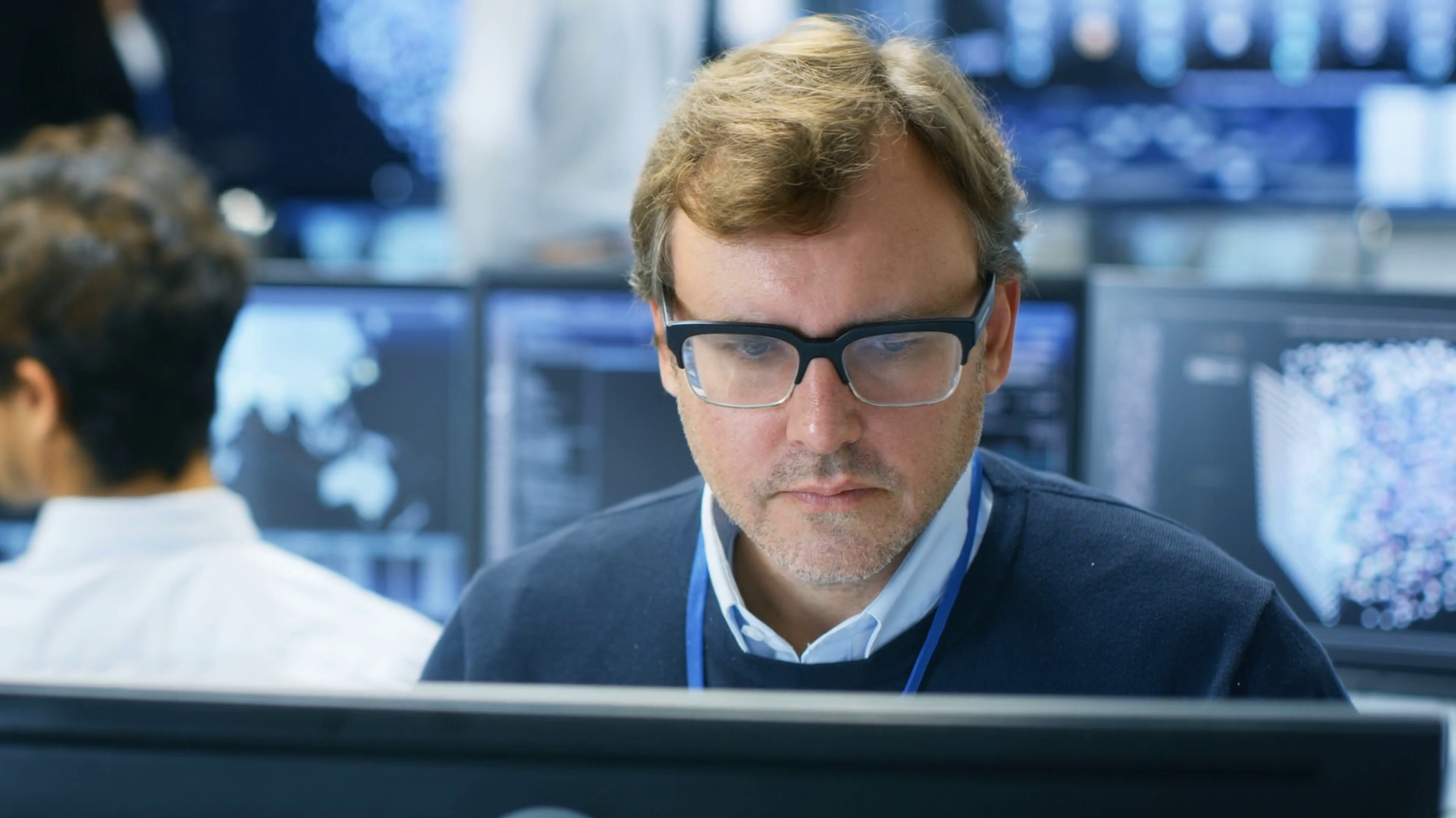 Neural Network Algorithm Architect Working Stock Footage SBV-352911210 ...