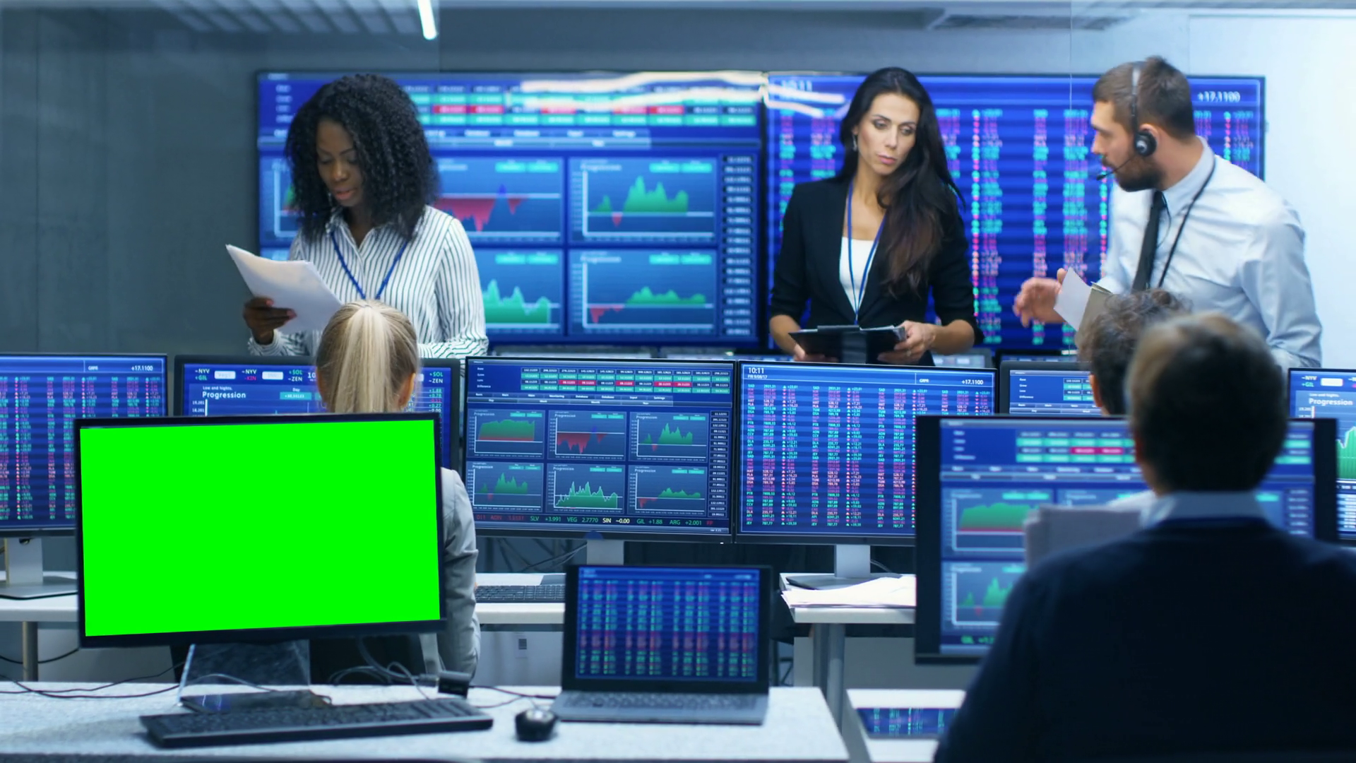 Multi-ethnic Team Of Traders Is Busy Working Stock Footage SBV ...