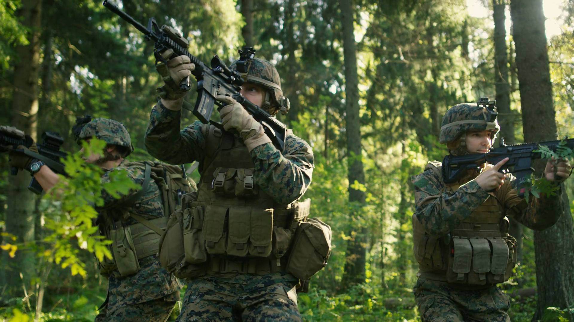 Fully Equipped Soldiers Wearing Camouflage Stock Footage SBV-352915435 ...