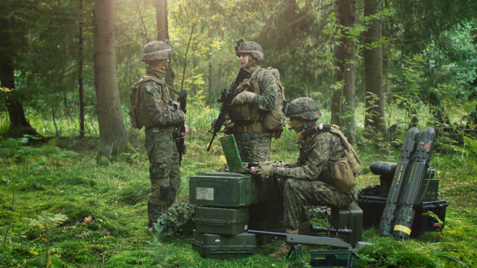 Military Staging Base Officer Gives Orders Stock Footage SBV-352915502 ...