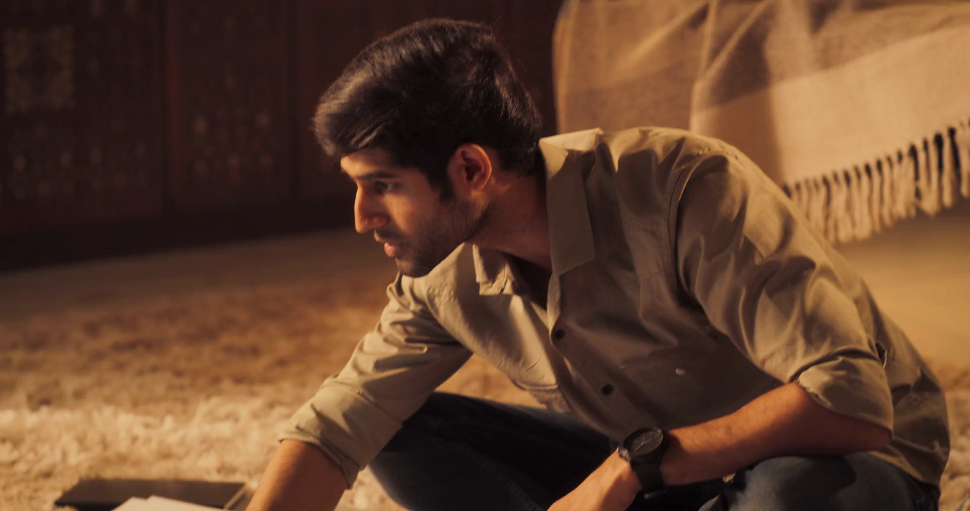 Focused Indian Man Studying At Home: Engaged Stock Footage SBV ...