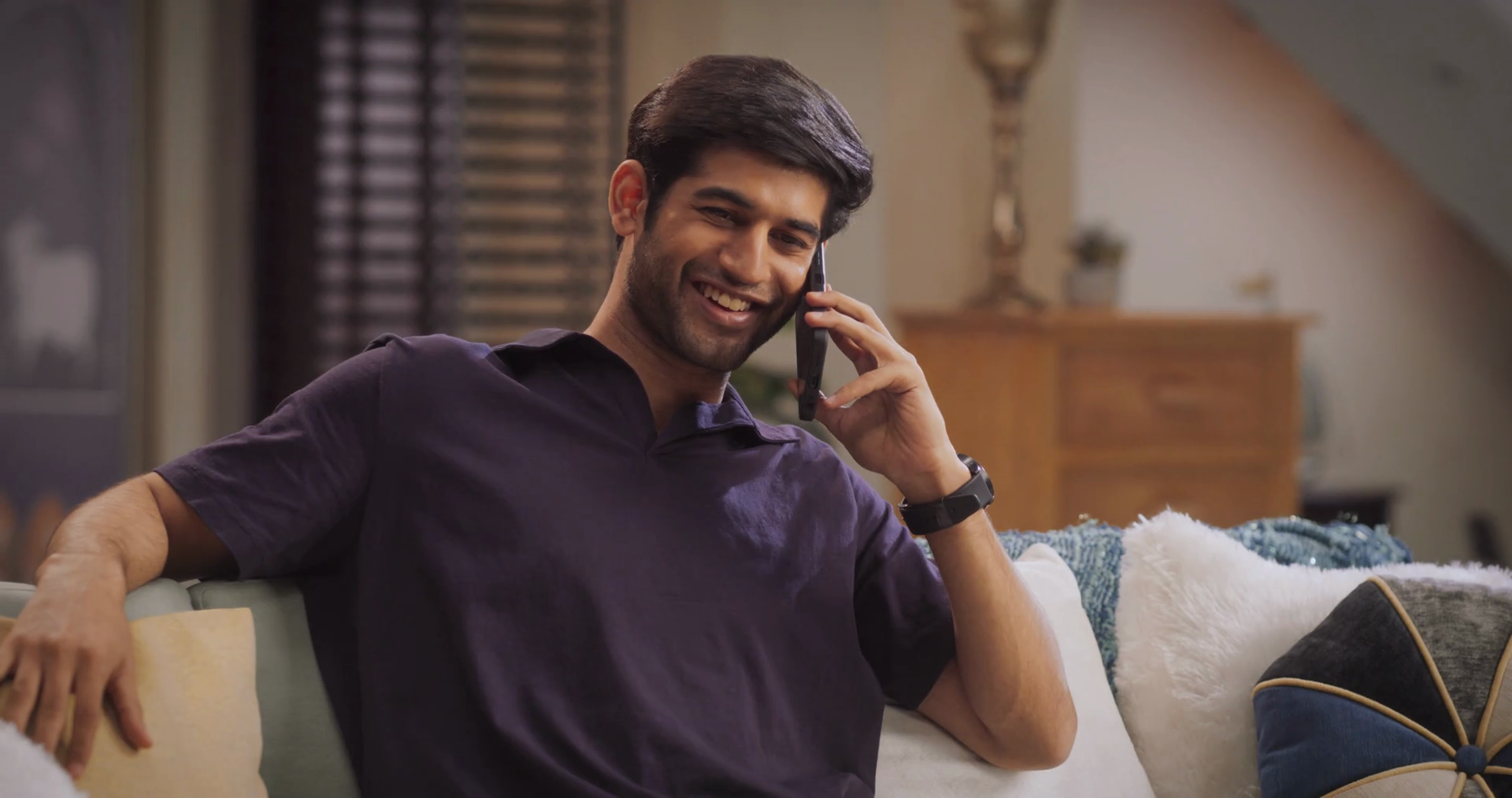 Young Indian Man Talking On Phone At Home: Stock Footage SBV-348440493 ...