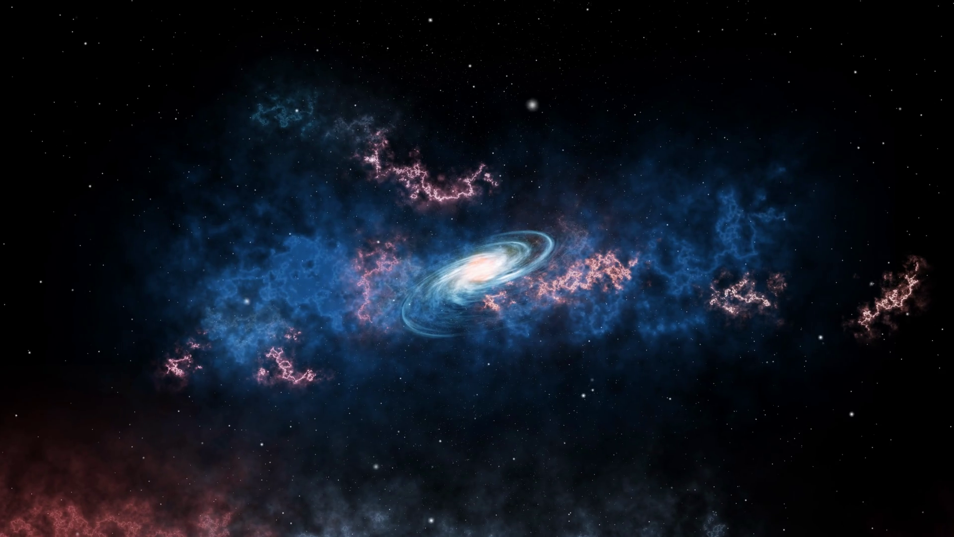 Vfx 3d Render Of Universe In Space Stock Footage SBV-348448342 ...