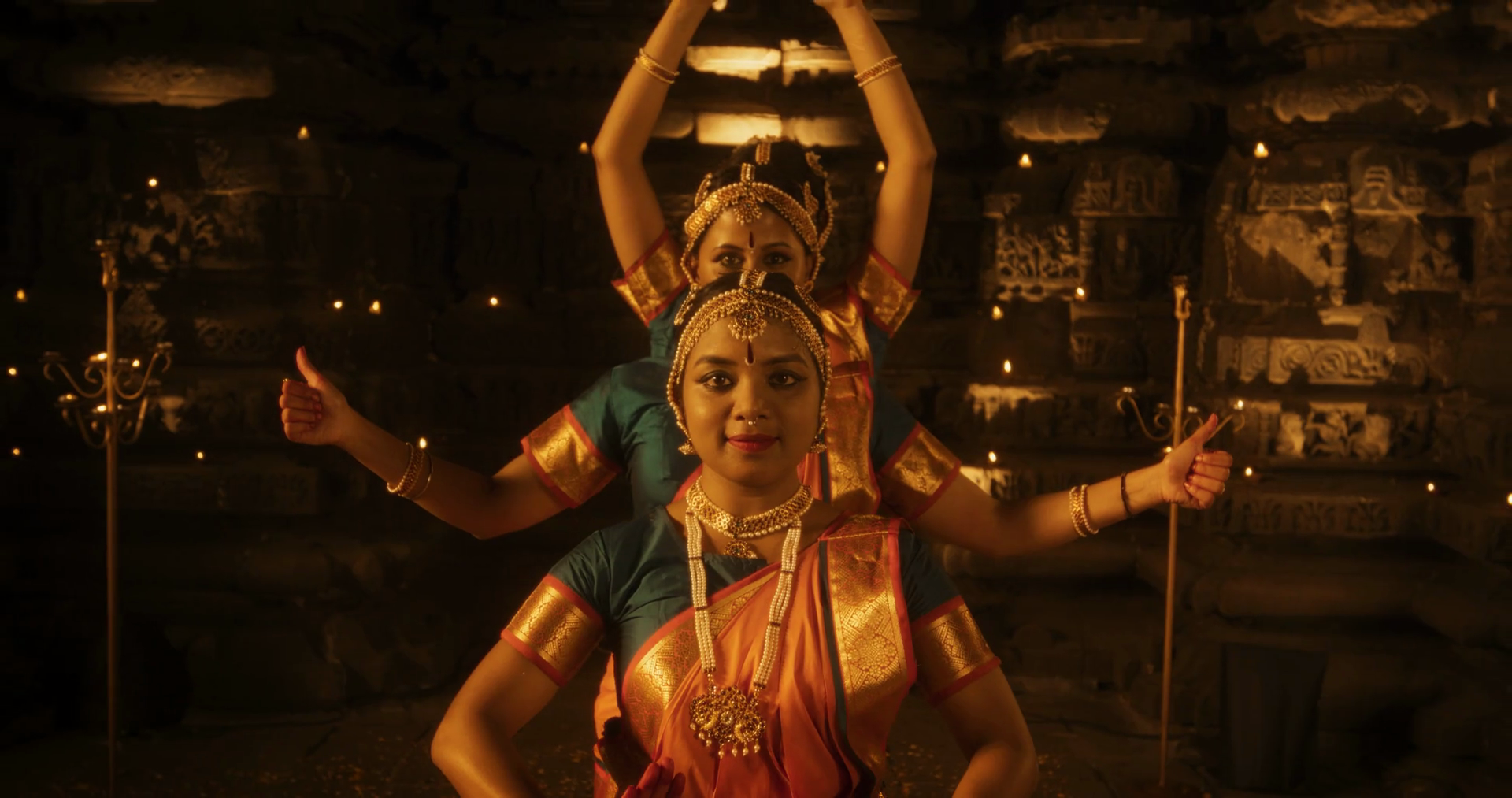 Zoom Out Shot Of Indian Woman In Traditional Stock Footage SBV ...