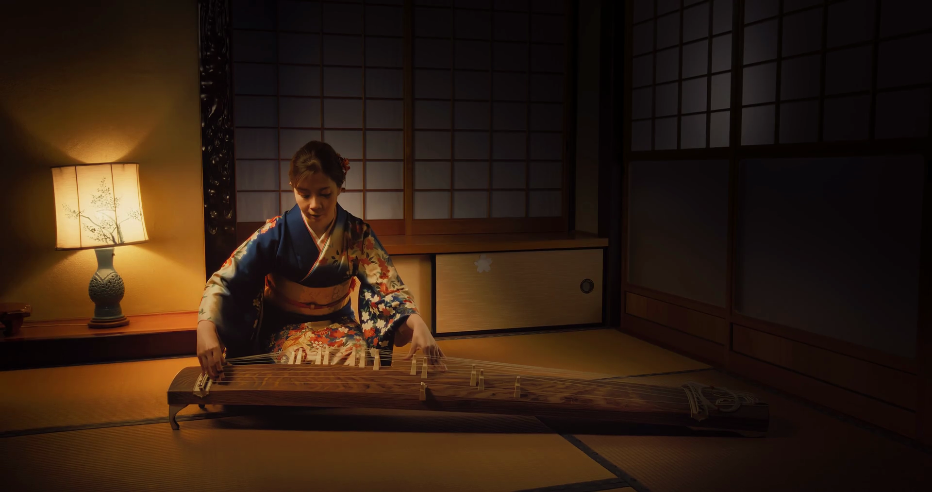 Talented Female Playing Koto Stringed Stock Footage SBV-348431861 ...