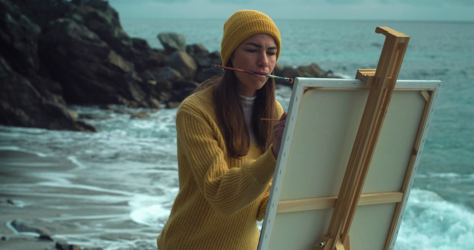 Talented Creative Female Artist Drawing With Stock Footage SBV ...