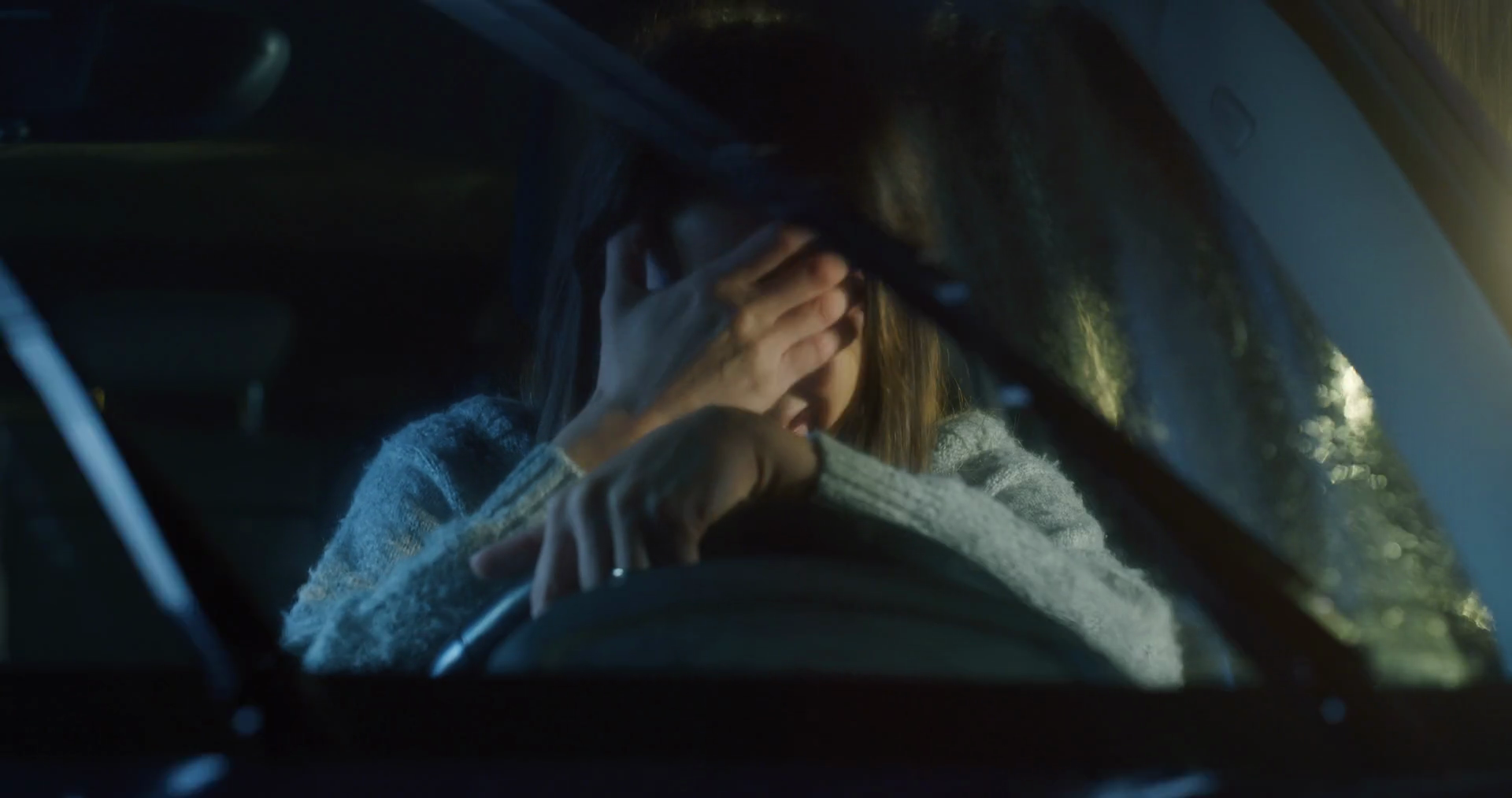 Upset Woman Crying Sobbing Sitting In Car On Stock Footage SBV ...