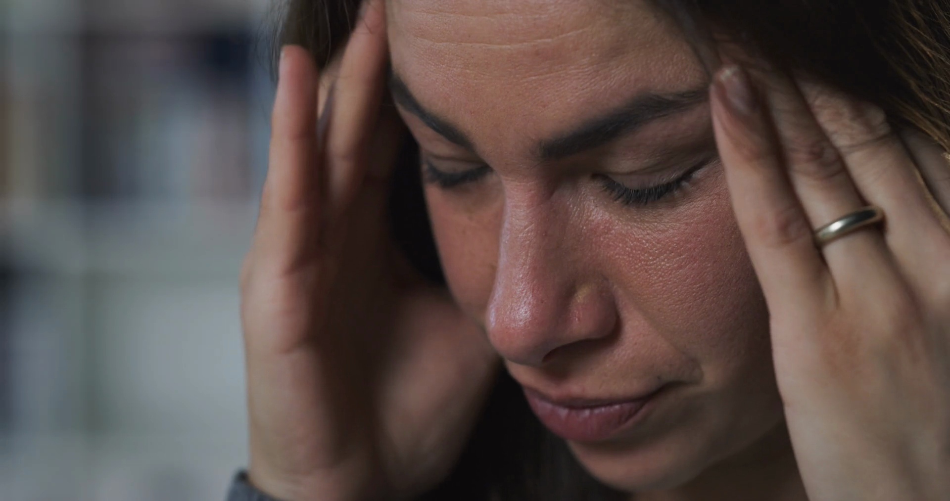 Cinematic Macro Shot Of Frustrated Stressed Stock Footage SBV-348496561 ...
