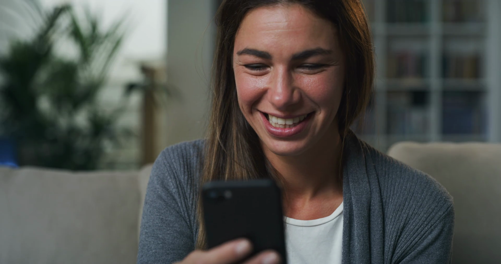 Cinematic Close Up Shot Of Young Smiling Stock Footage SBV-348496593 ...