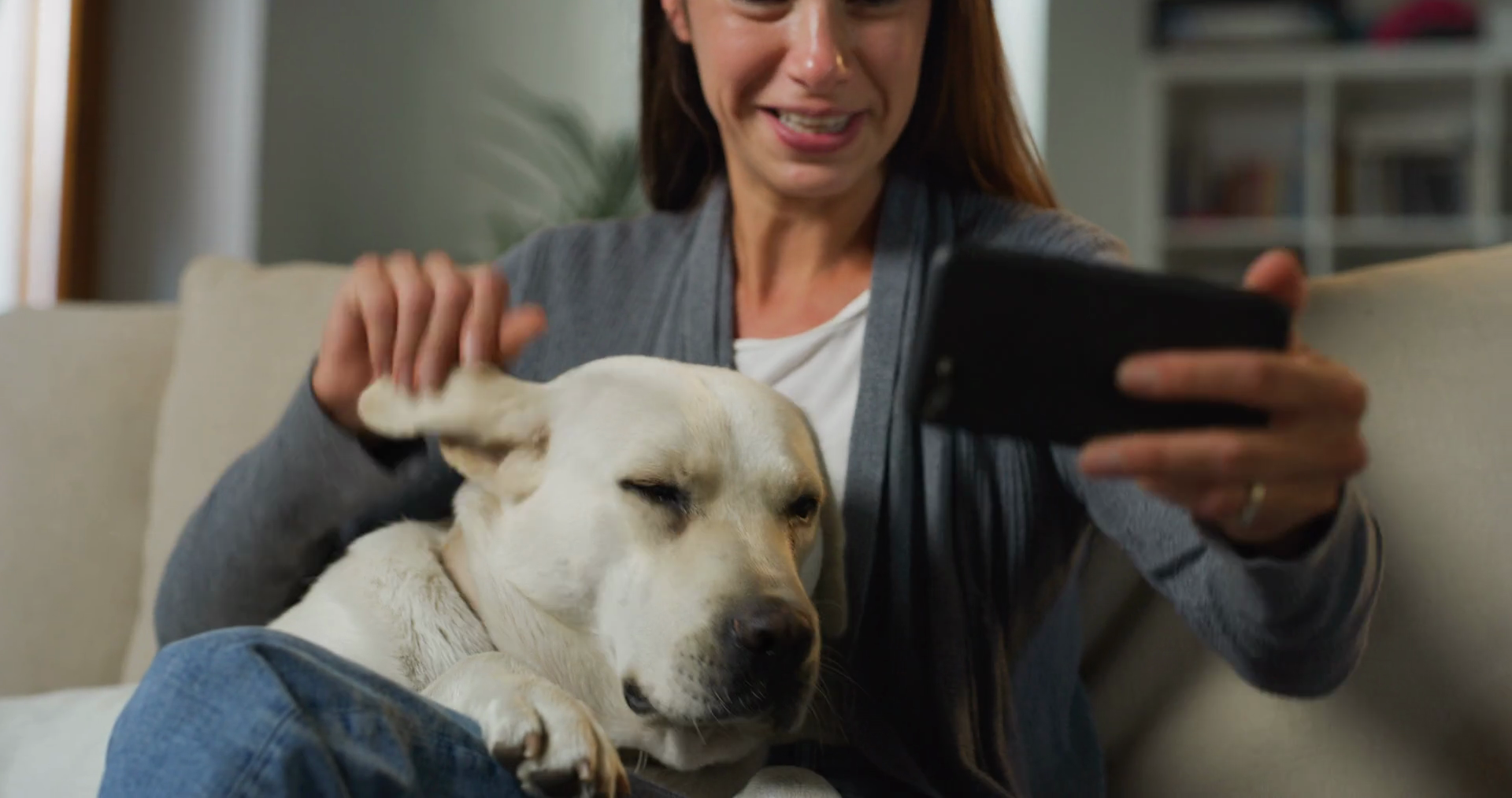 Cinematic Close Up Shot Of Young Happy Stock Footage SBV-348496330 ...