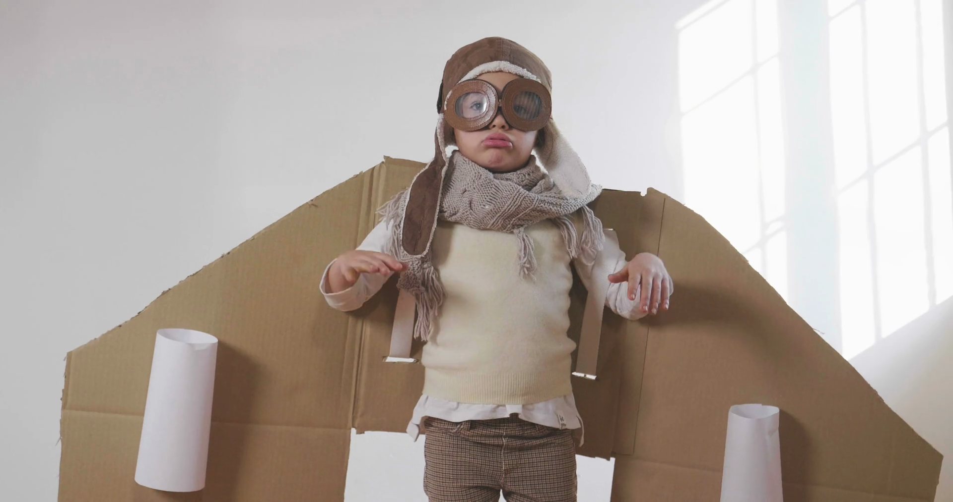A Girl In Bedroom Dressed Airman Pilot Stock Footage SBV-348918988 ...