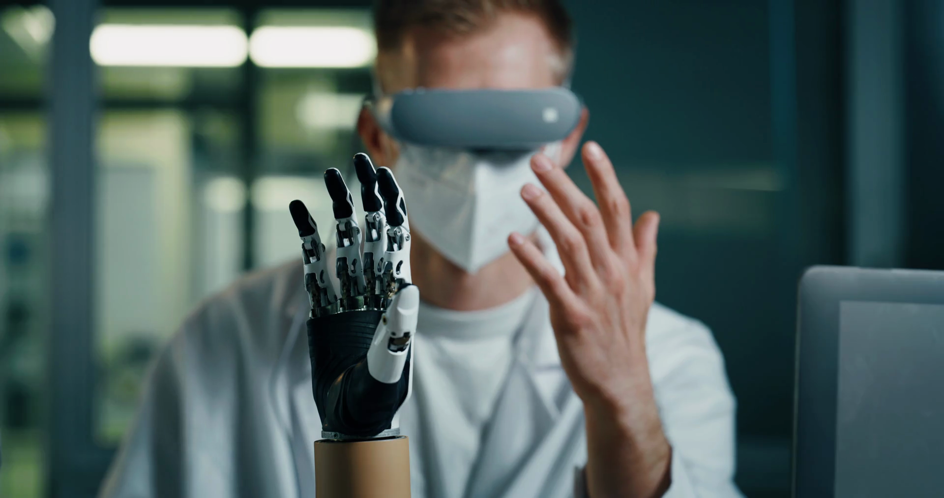 Young Biomedical Engineer Is Wearing Virtual Stock Footage SBV ...