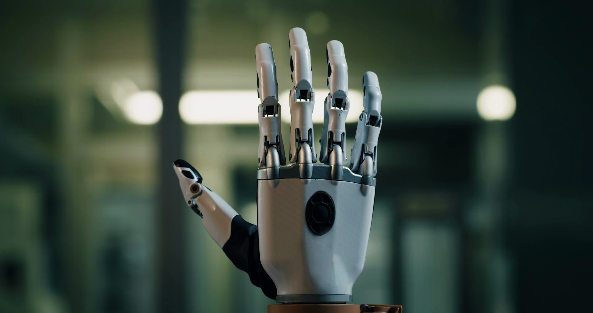 Close Up Of Prosthetic Bionic Hand Opening Stock Footage SBV-348480165 ...