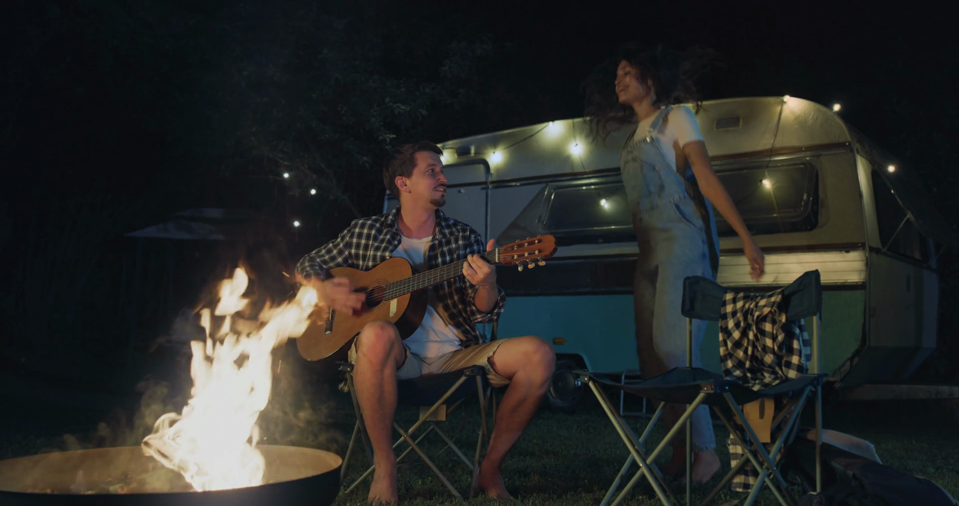 Cinematic Shot Of Young Husband Is Playing Stock Footage SBV-348524470 ...