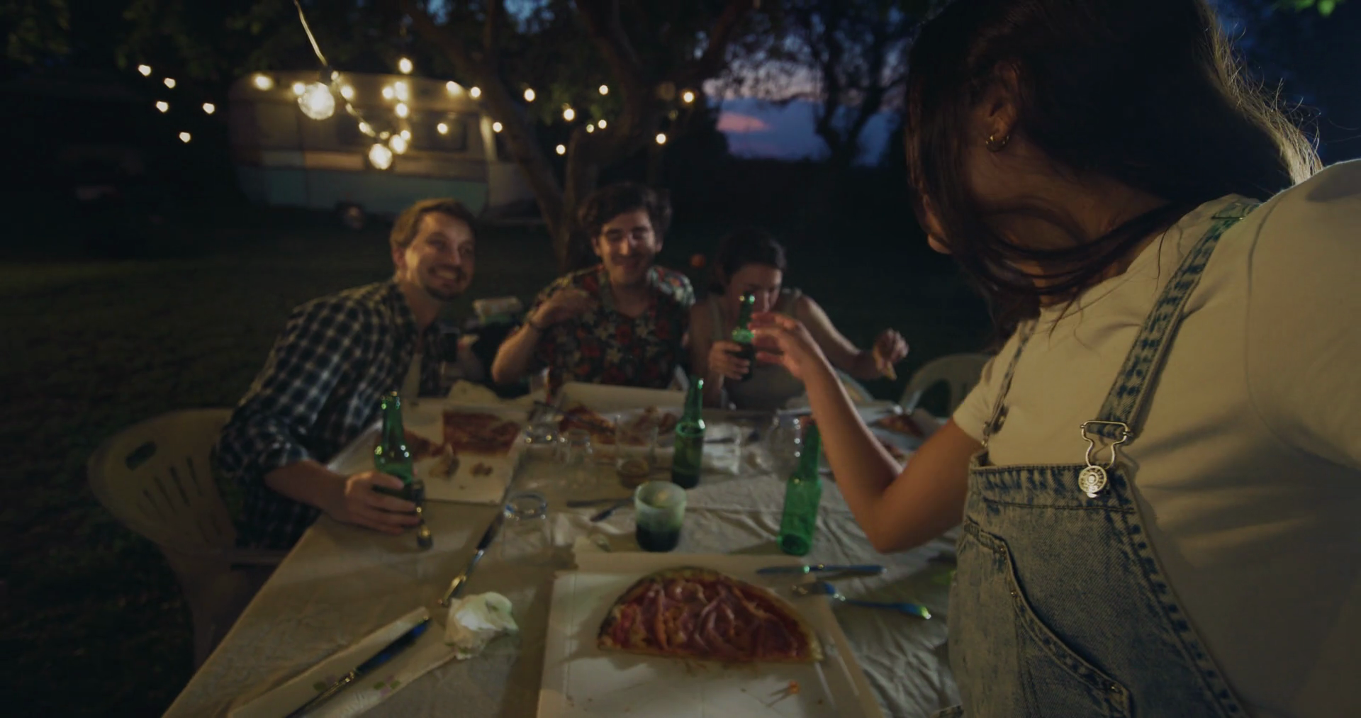 Cinematic Shot Of Young Happy Carefree Stock Footage SBV-348526334 ...