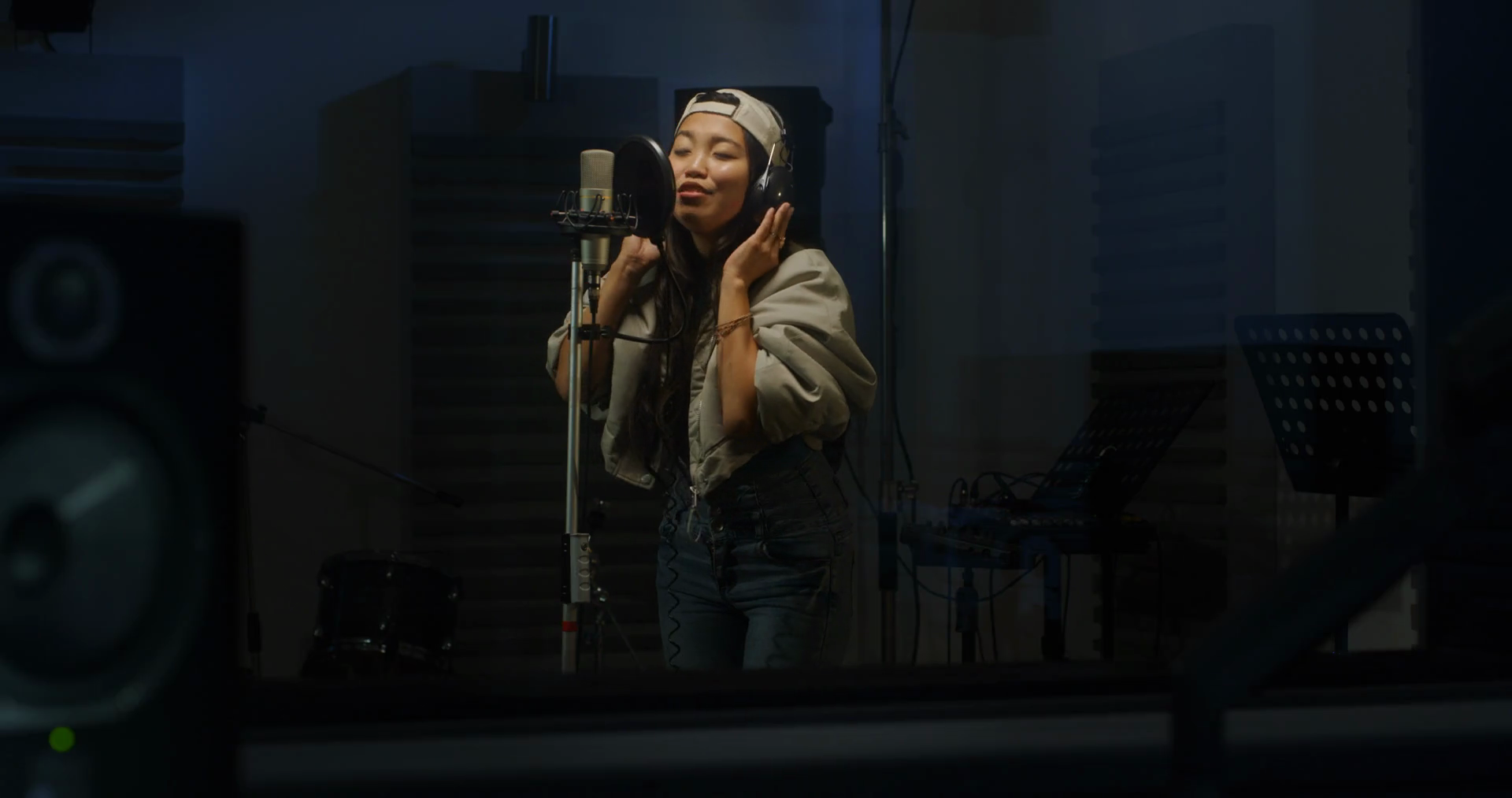 Portrait Of Asian Professional Female Singer Stock Footage SBV ...