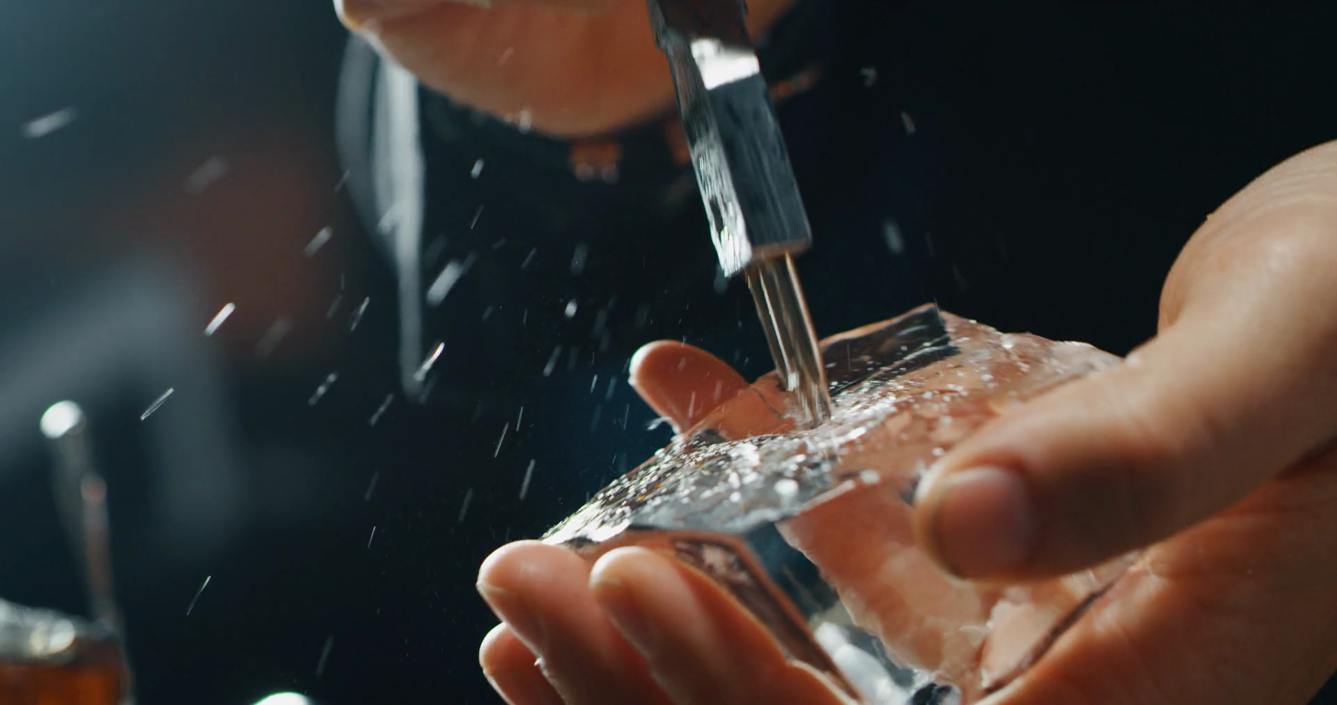 Macro Of Professional Bartender Is Cutting Stock Footage SBV-348698271 ...