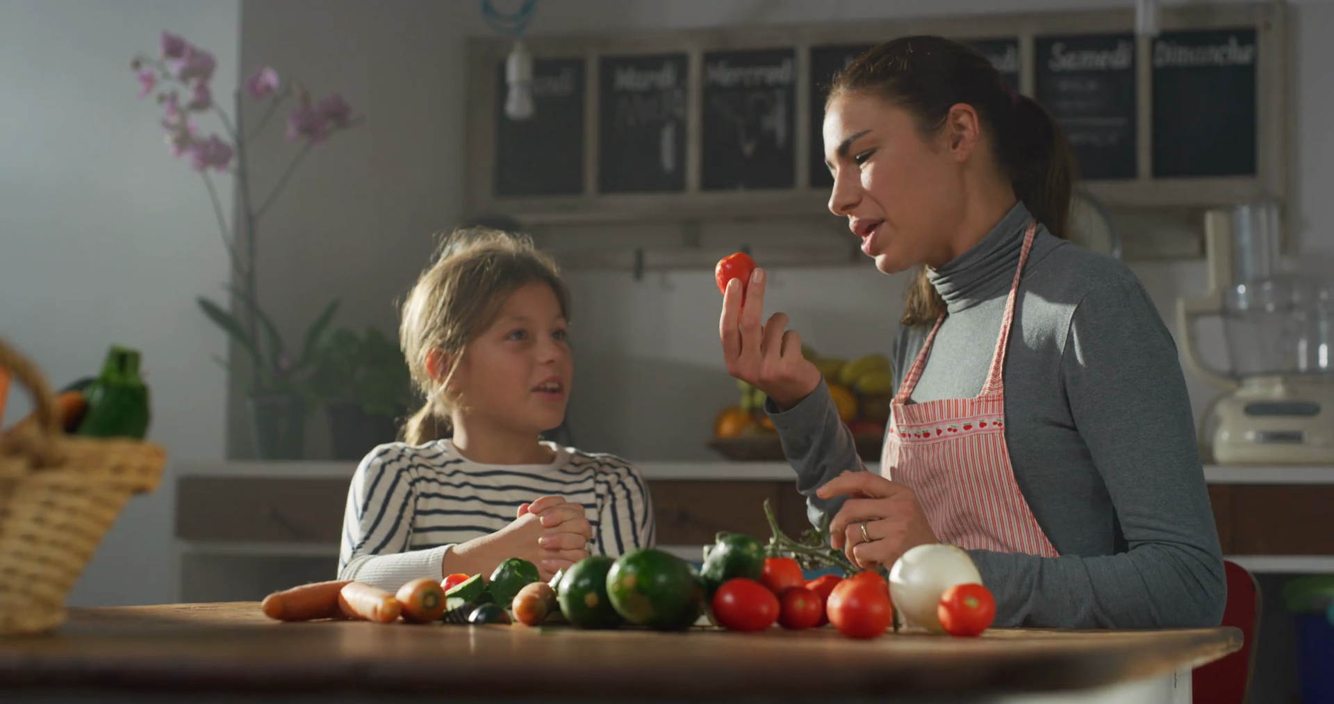 Daughter Mother Cooking Food In Kitchen Stock Footage SBV-348509504 ...