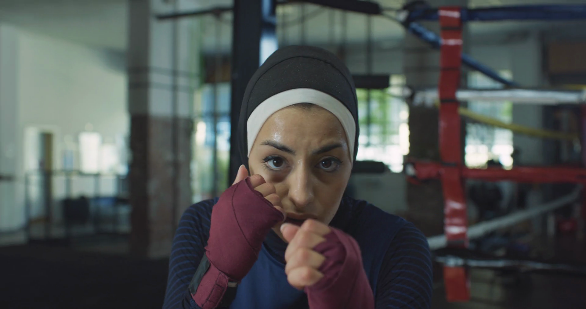 Portrait Of Young Determined Arab Woman With Stock Footage SBV ...