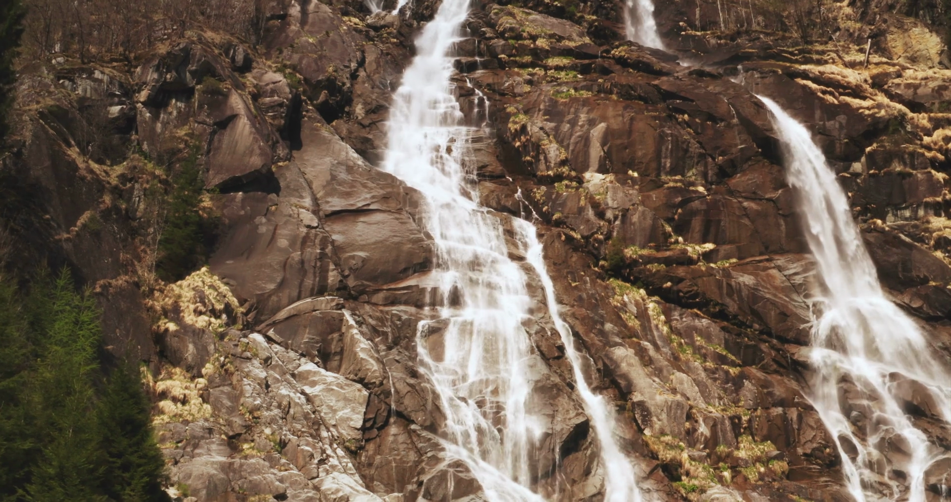 Aerial Of Scenic Waterfalls Panoramic View Stock Footage SBV-348911369 ...