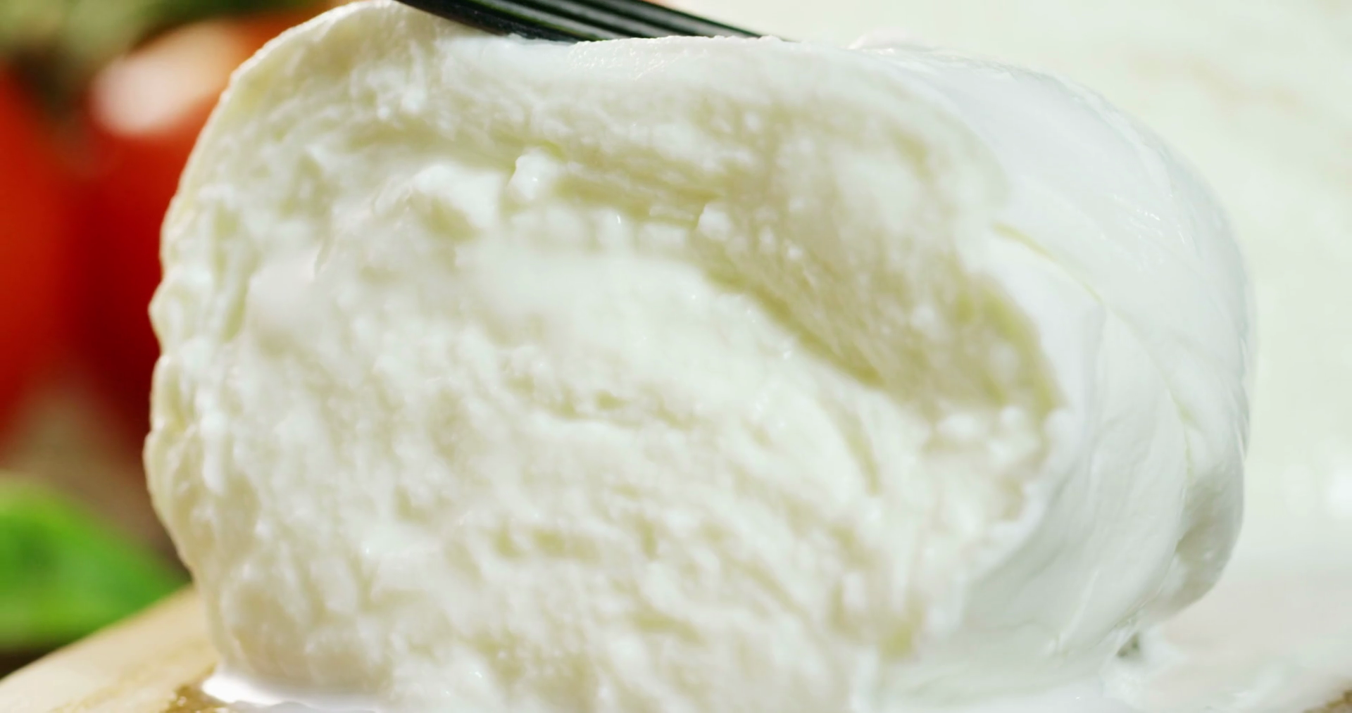 Macro Shot Of Fresh Italian Mozzarella Di Stock Footage SBV-348700081 ...