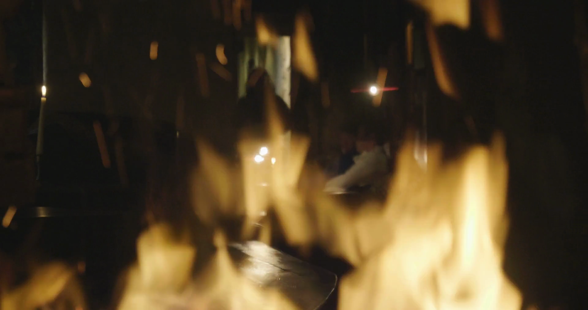 A Lit Fireplace Heats Room Burning Wood Fire Stock Footage SBV ...