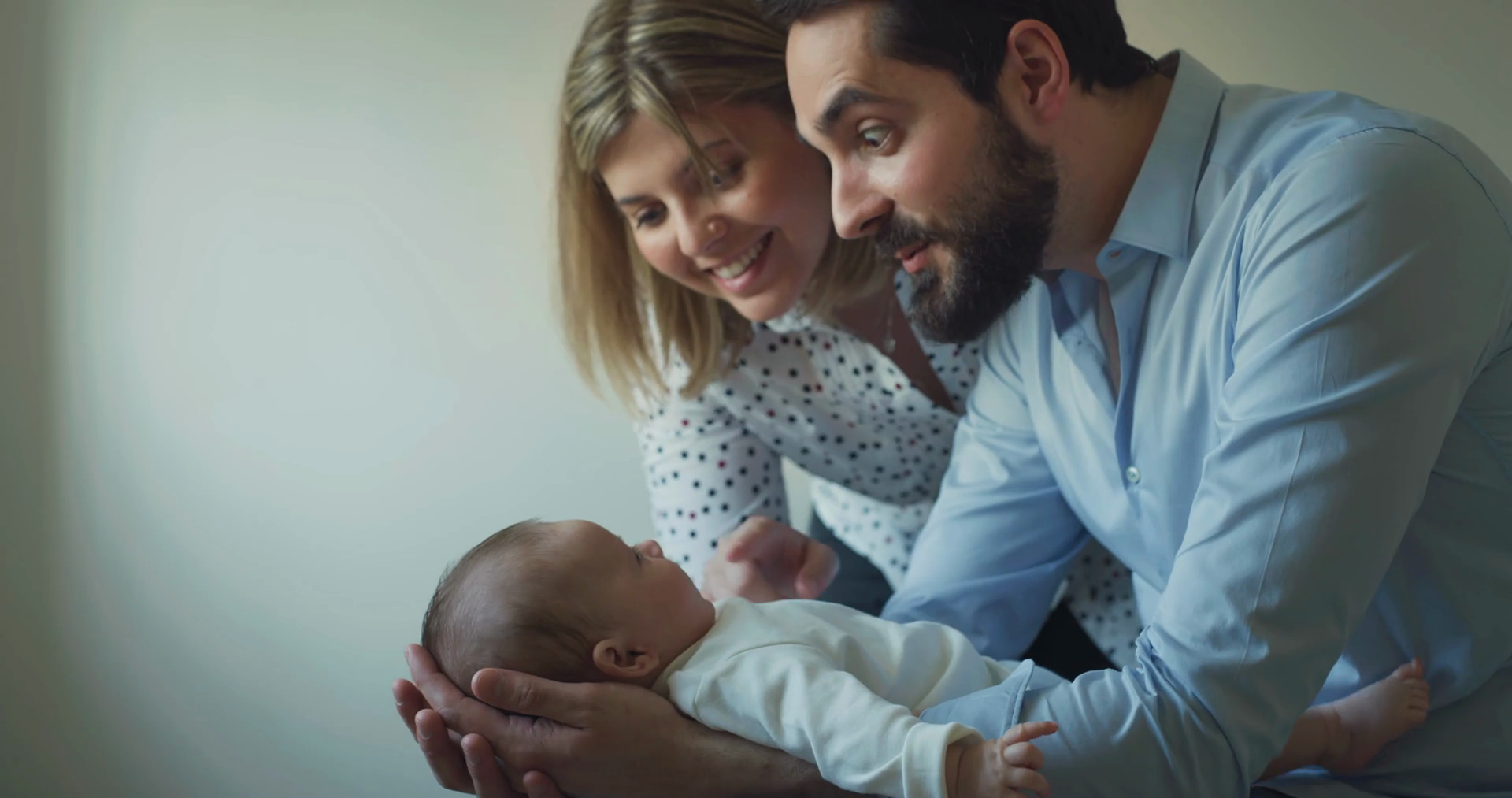 Cinematic Shot Of Happy Neo Parents Playing Stock Footage SBV-348702756 ...