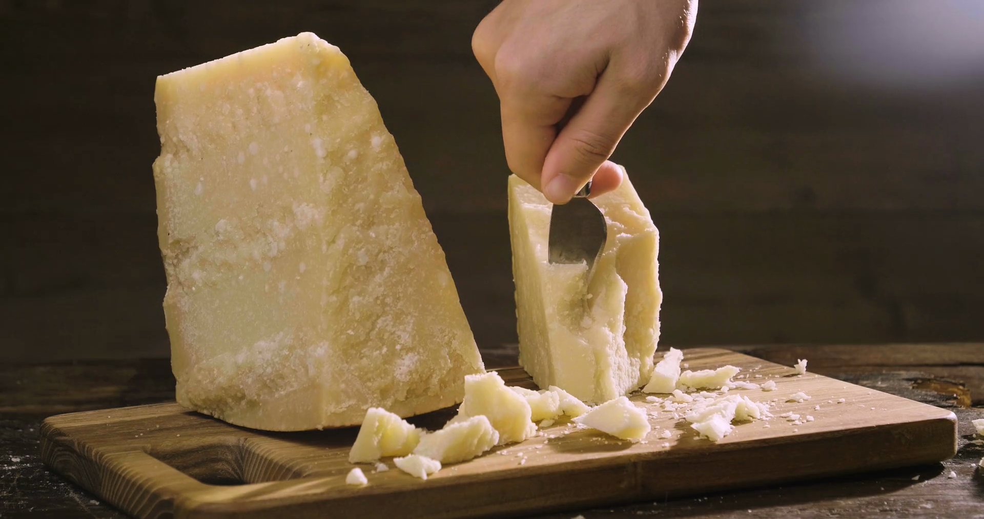 Parmesan Cheese Composition On Wooden Stock Footage SBV-348700125 ...