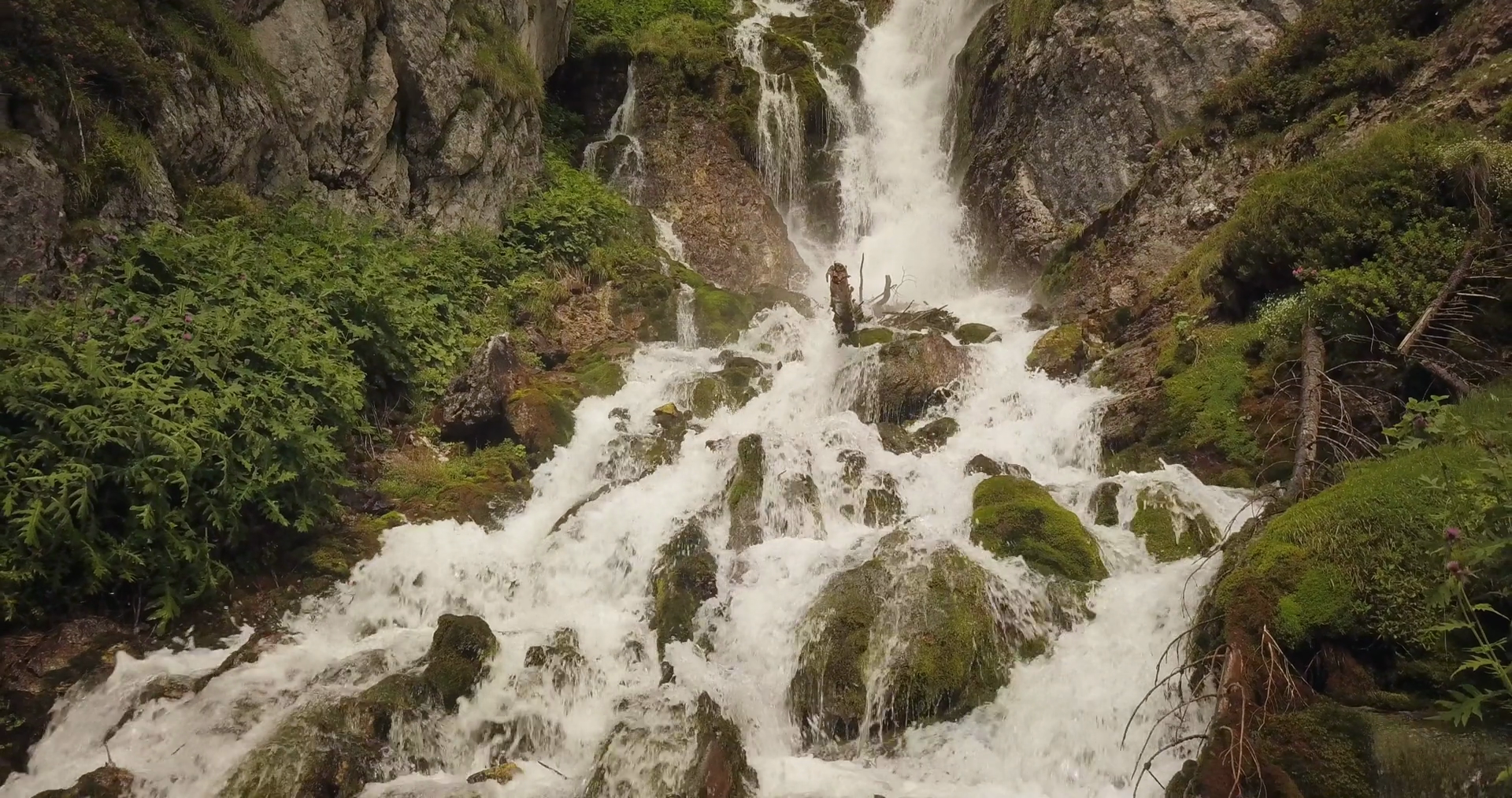 Aerial Of Scenic Waterfalls Panoramic View Stock Footage SBV-348911102 ...